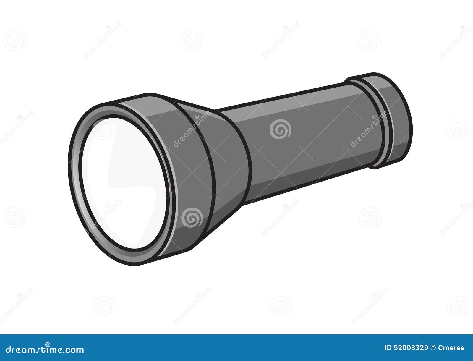 Torch stock vector. Illustration of flashlight, cartoon - 52008329