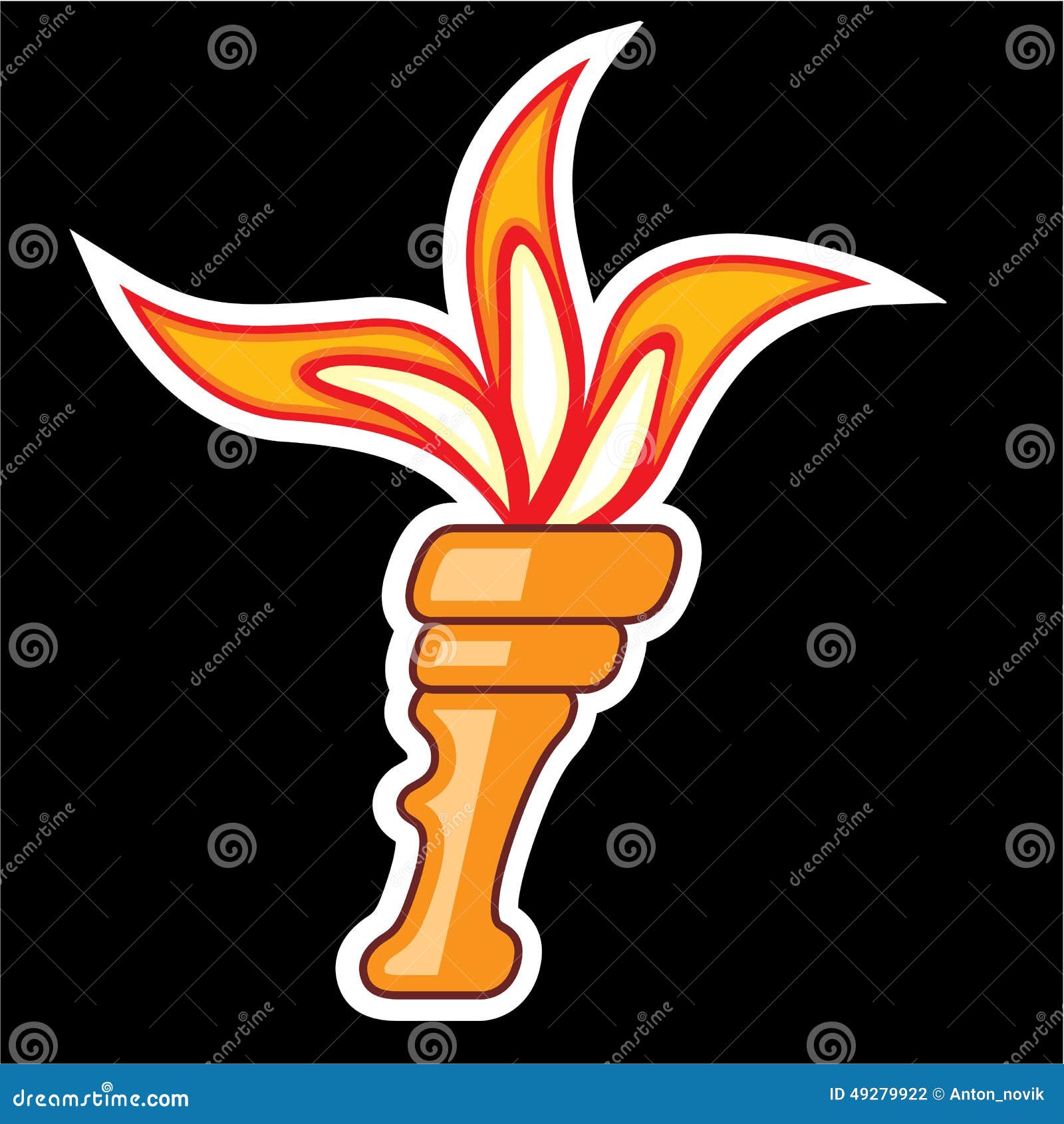 Torch. Vector Drawing | CartoonDealer.com #108395296