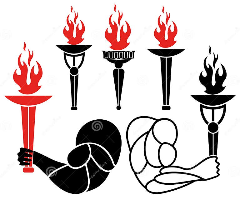 Torch stock vector. Illustration of abstract, unusual - 48776627