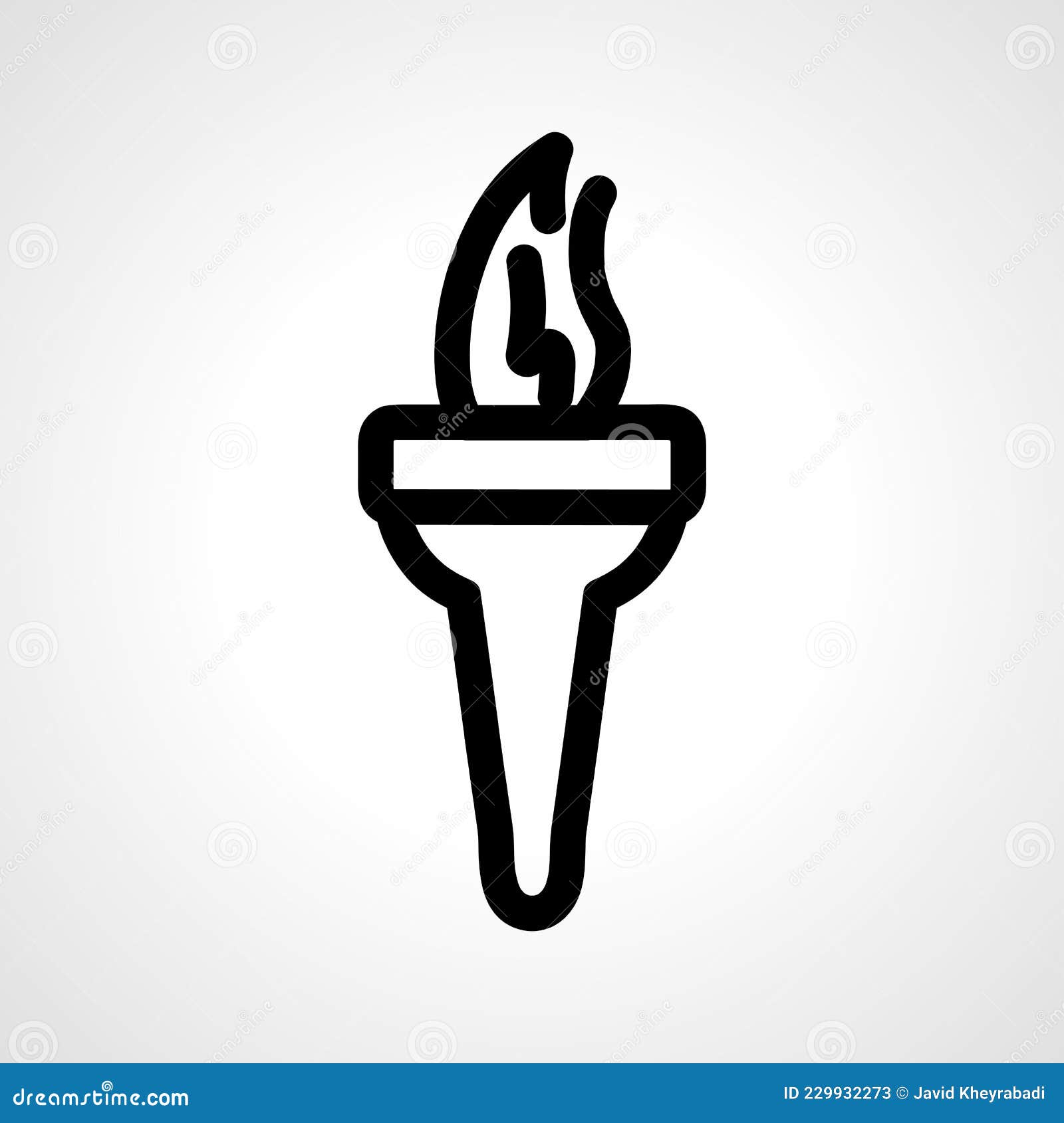 Torch Line Icon. Torch Linear Outline Icon Stock Vector - Illustration ...