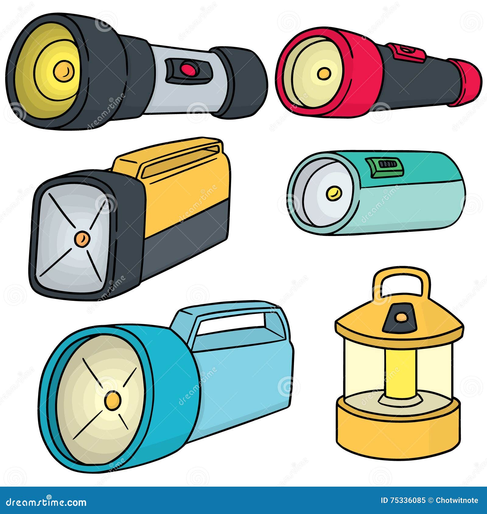 Torch stock vector. Illustration of hand, bulb, metal - 75336085