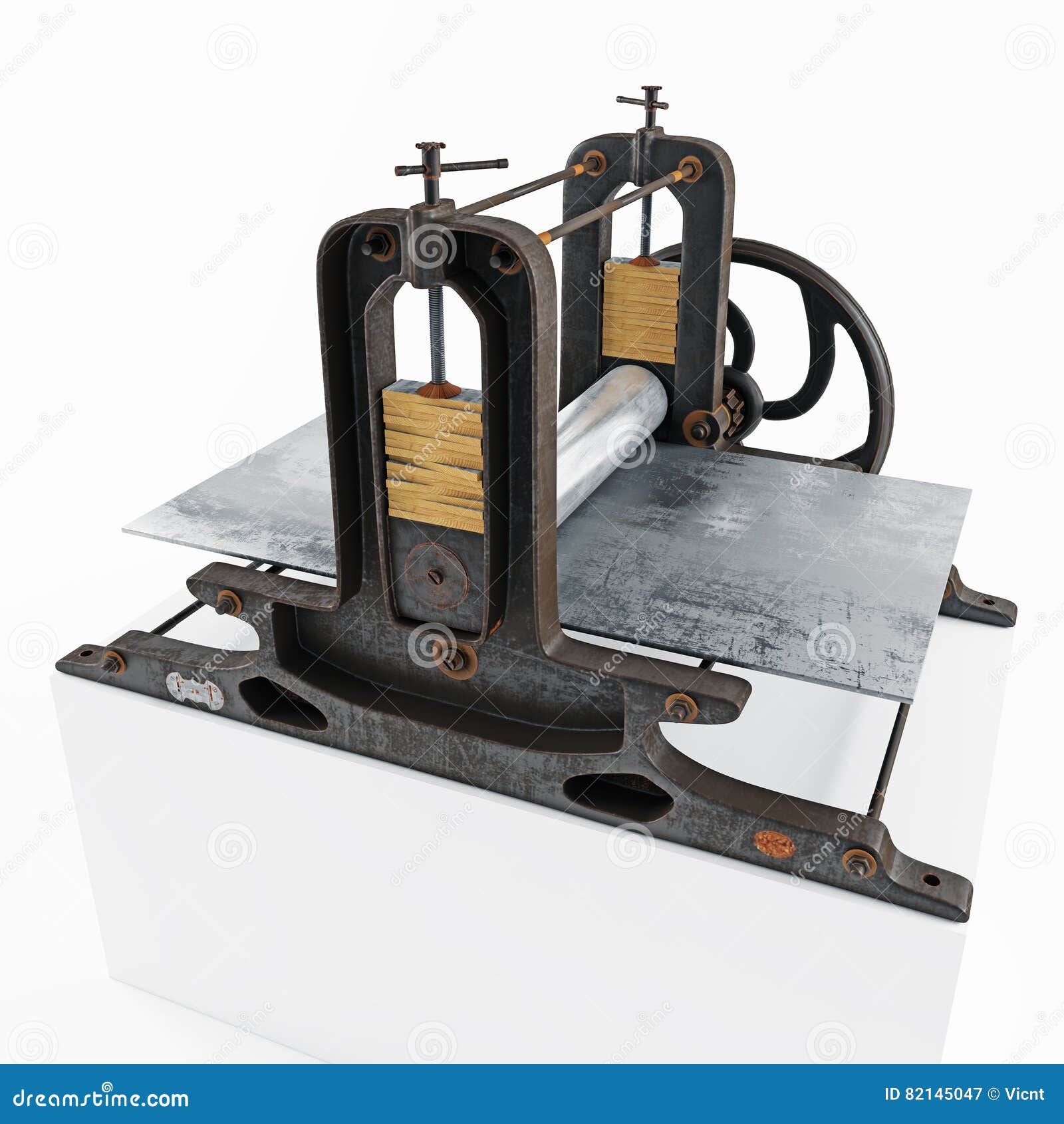 Torchio Tipografico D'annata Illustrazione di Stock - Illustrazione di ...