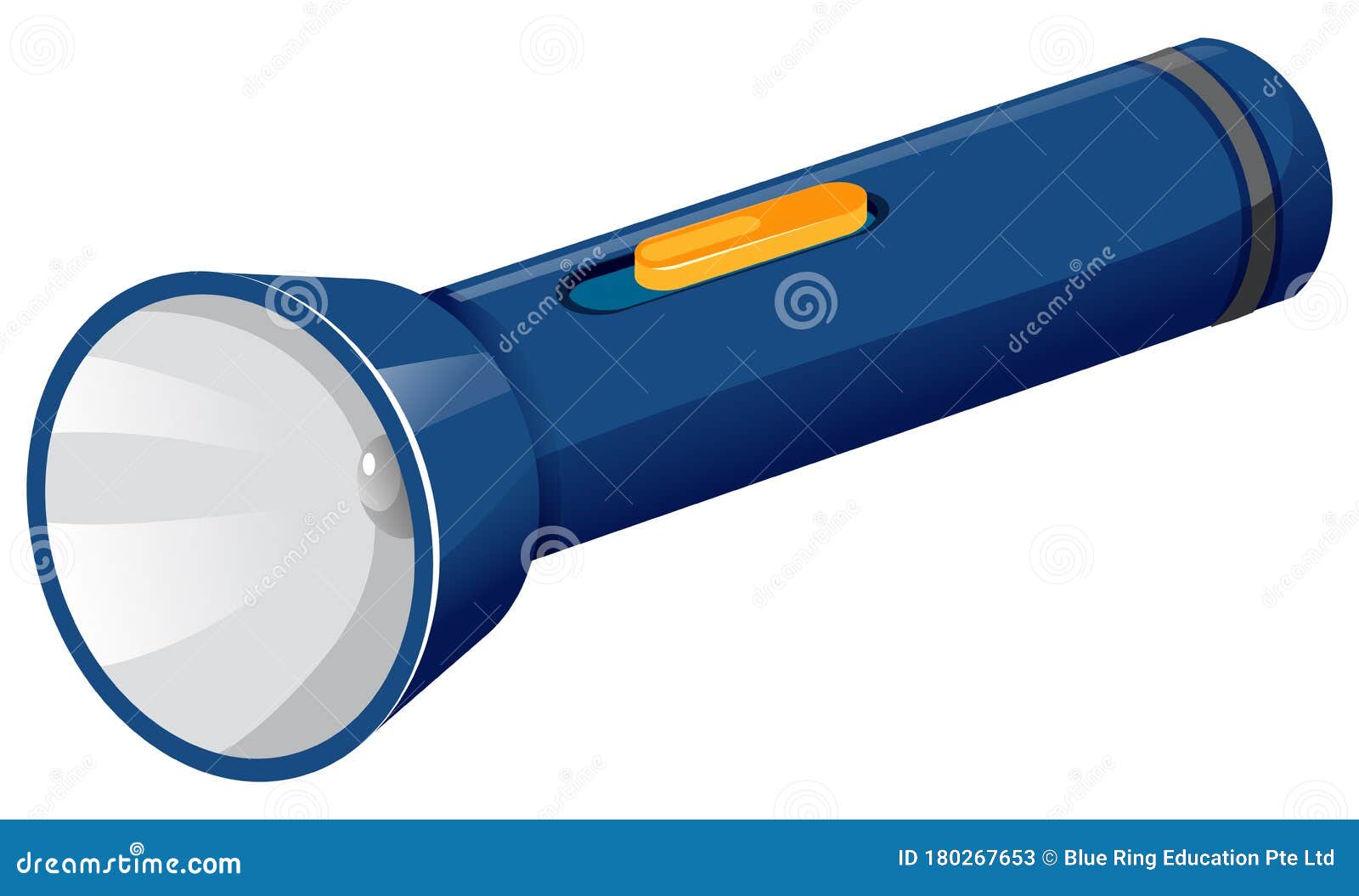 Torchlight in blue color stock vector. Illustration of drawing - 180267653