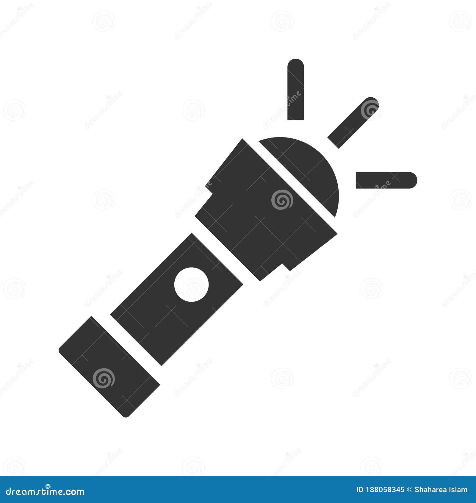 Torchlight, torch icon stock vector. Illustration of vector - 188058345