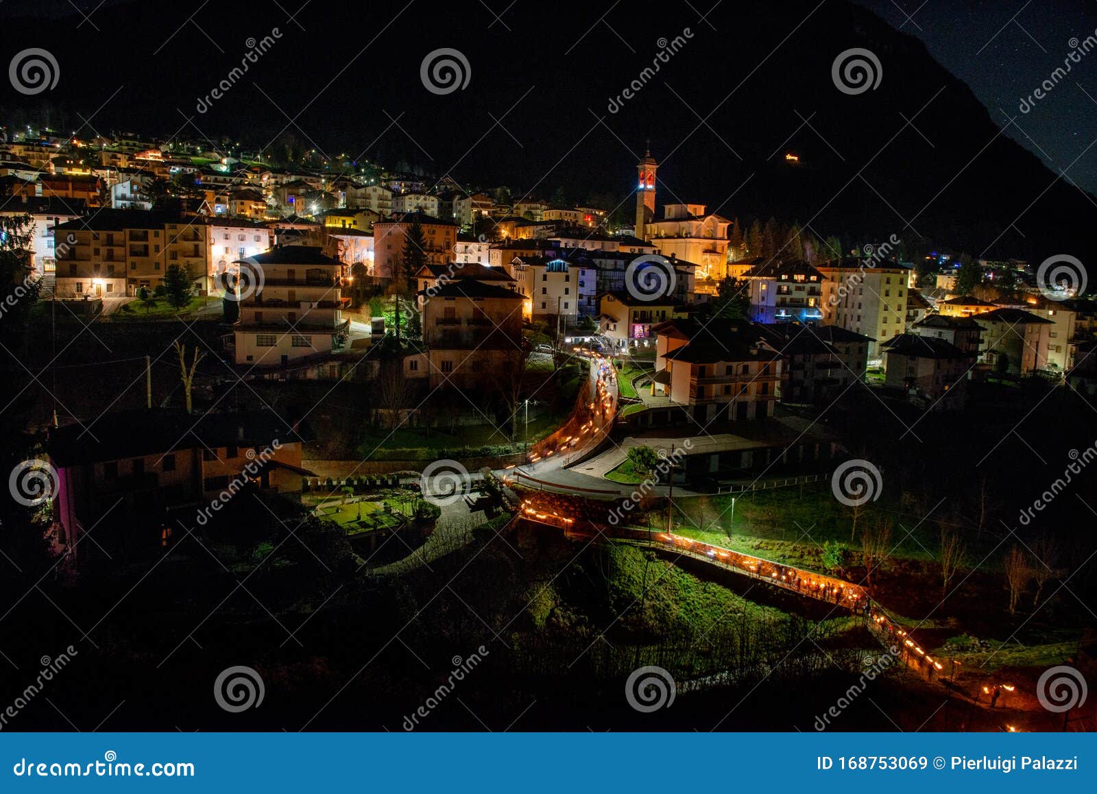 Torchlight procession stock image. Image of firemen - 168753069