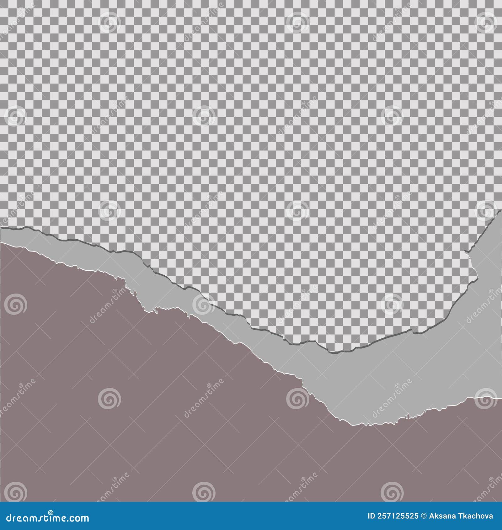 Tore Off Half A Sheet Of Gray Paper From The Top. Vector Paper Design ...