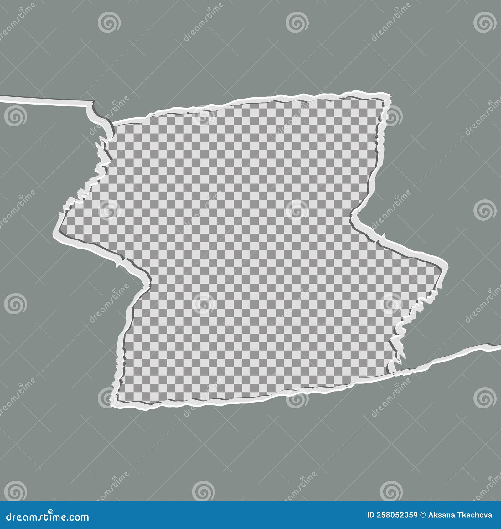 Tore Off Half A Sheet Of Gray Paper From The Top. Vector Paper Design ...