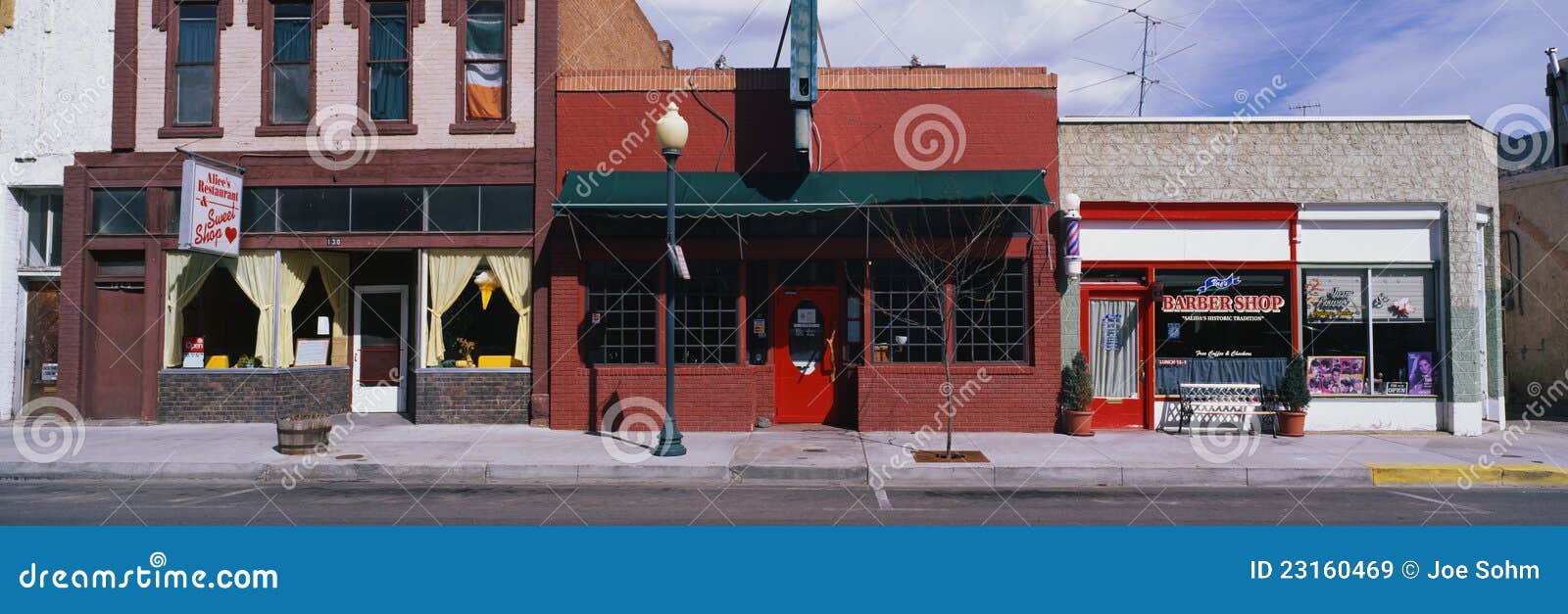 Torefronts on a Typical Main Street Editorial Stock Image - Image of ...