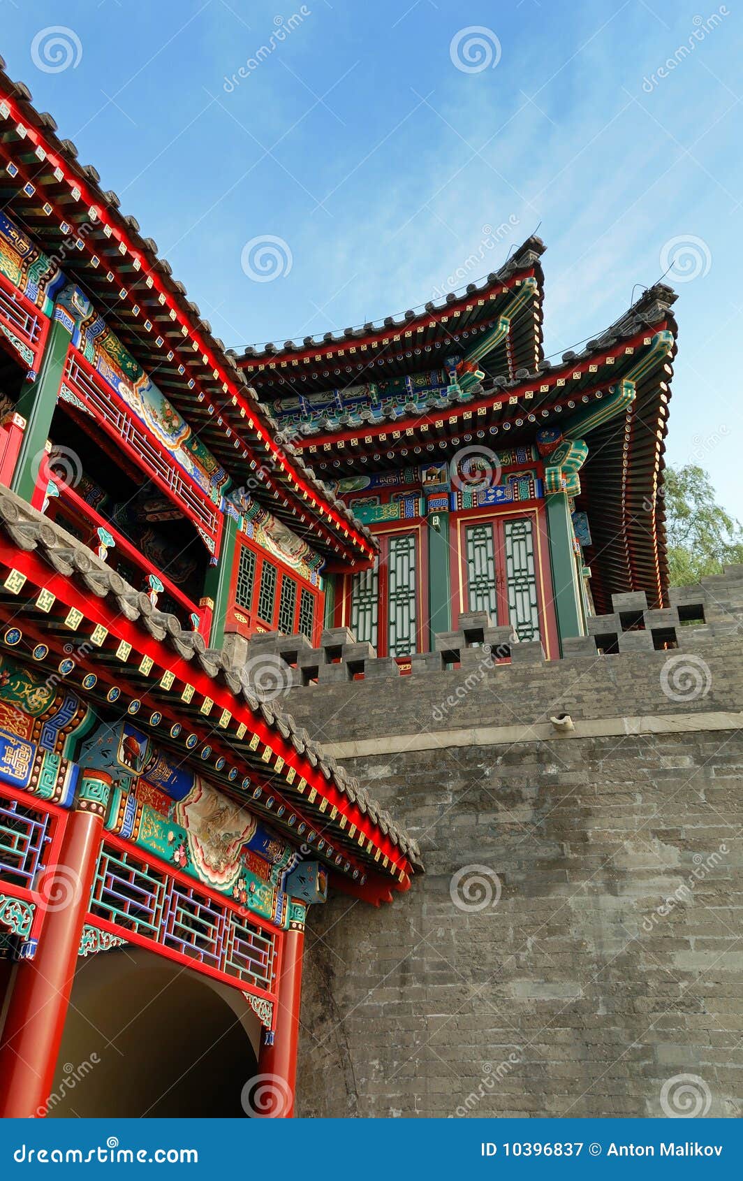 Toren in Chinese stijl stock afbeelding. Image of traditioneel - 10396837