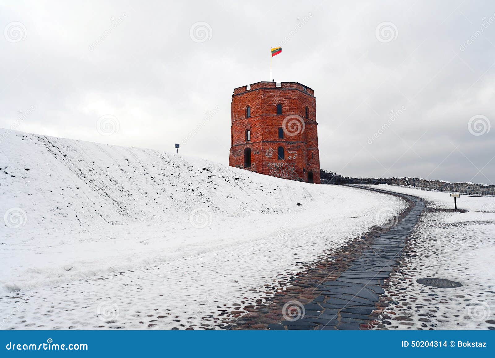 Toren Van Gediminas-kasteel, Symbool Van Vilnius-stad Stock Foto ...