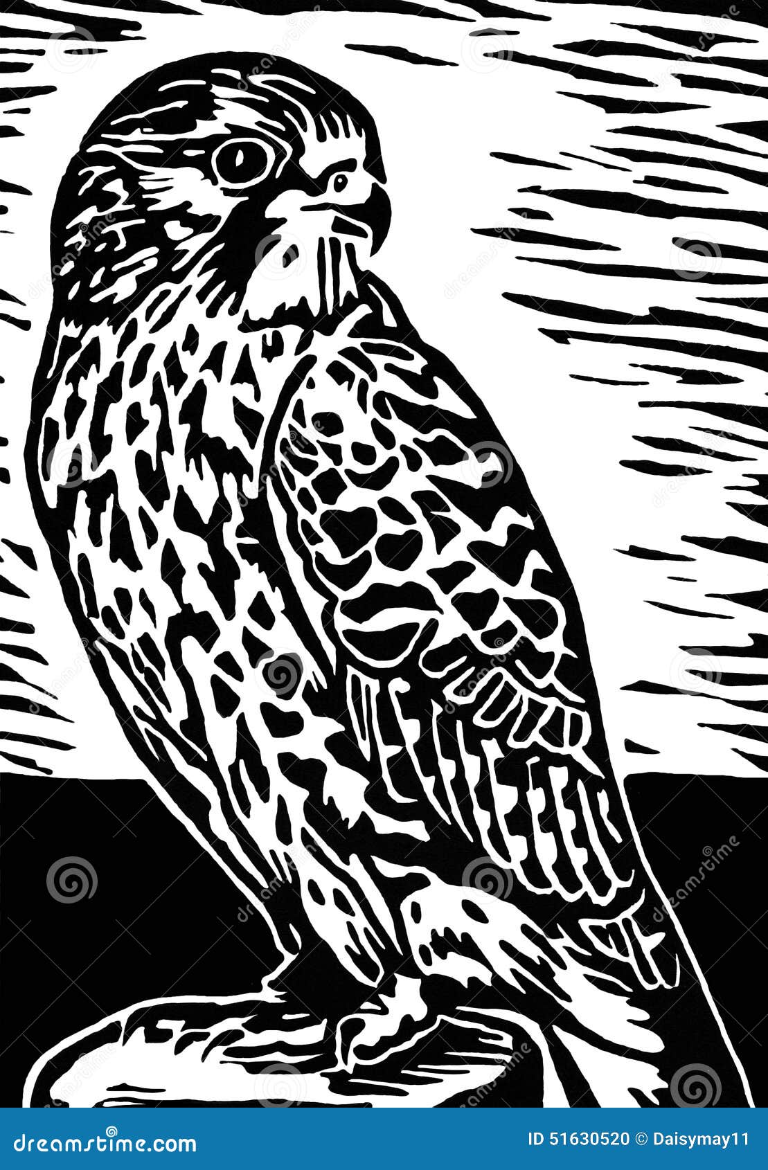 Torenvalk stock illustratie. Illustration of wild, dagenpauze - 51630520