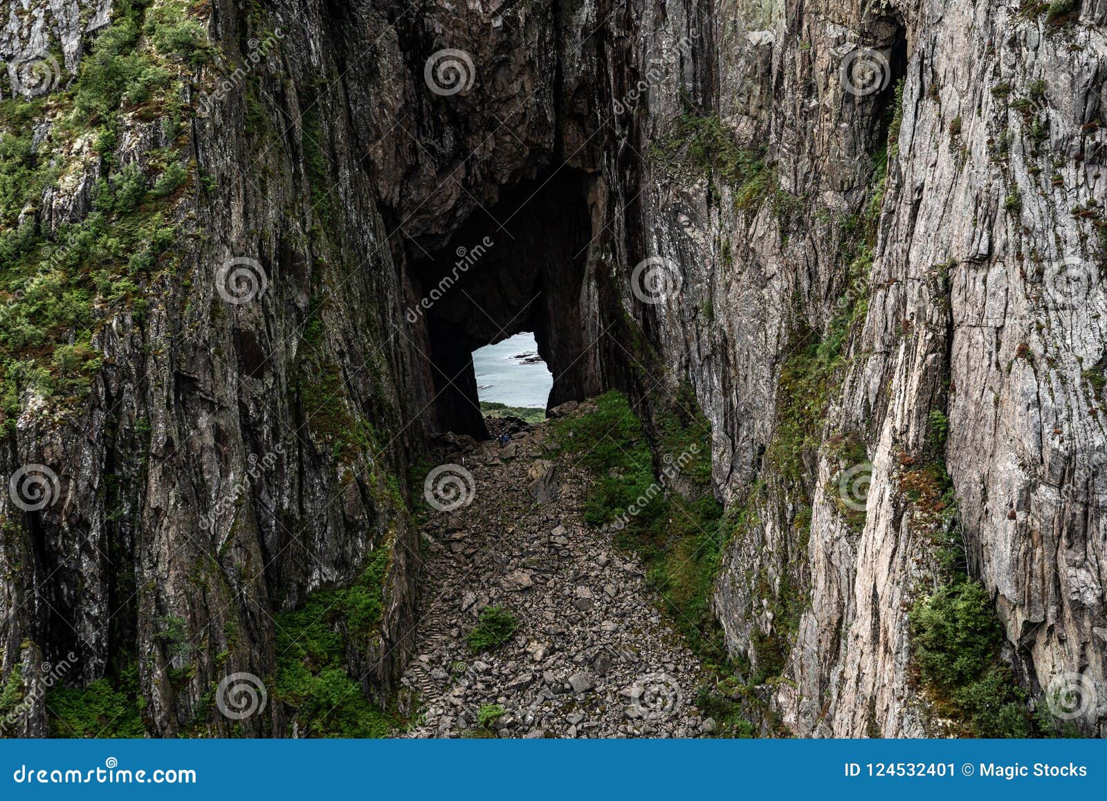 Torghatten Mountain On Torget Island, Norway Royalty-Free Stock Photo ...