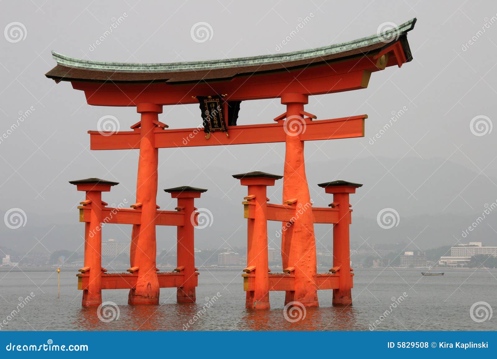 Torii arch in Miyajima stock photo. Image of marine, temple - 5829508