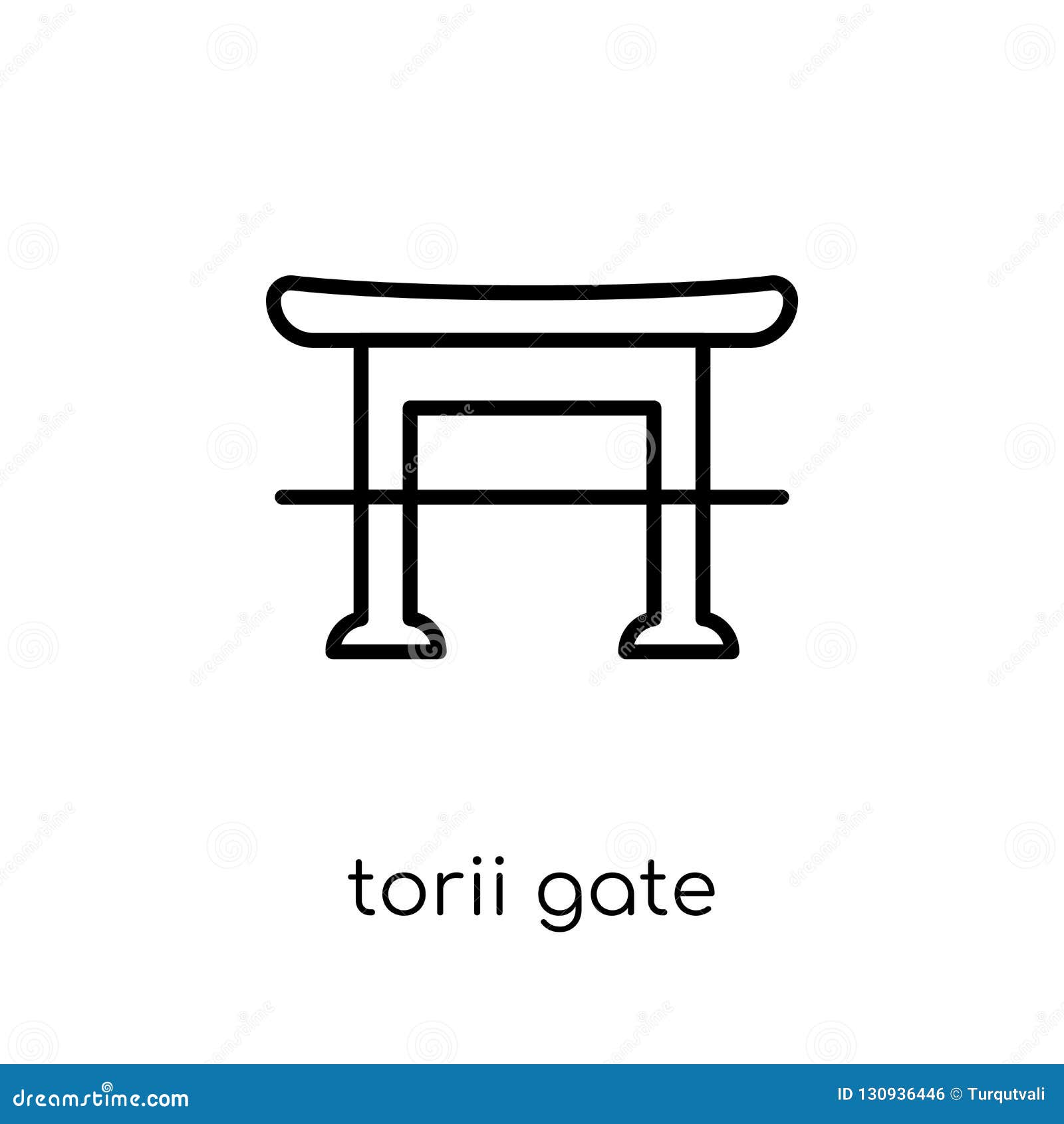 Torii Gate Icon. Trendy Modern Flat Linear Vector Torii Gate Icon on ...