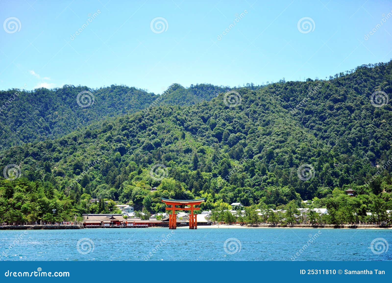 Torii Gate of Itsukushima Shrine at Miyajima Stock Photo - Image of ...