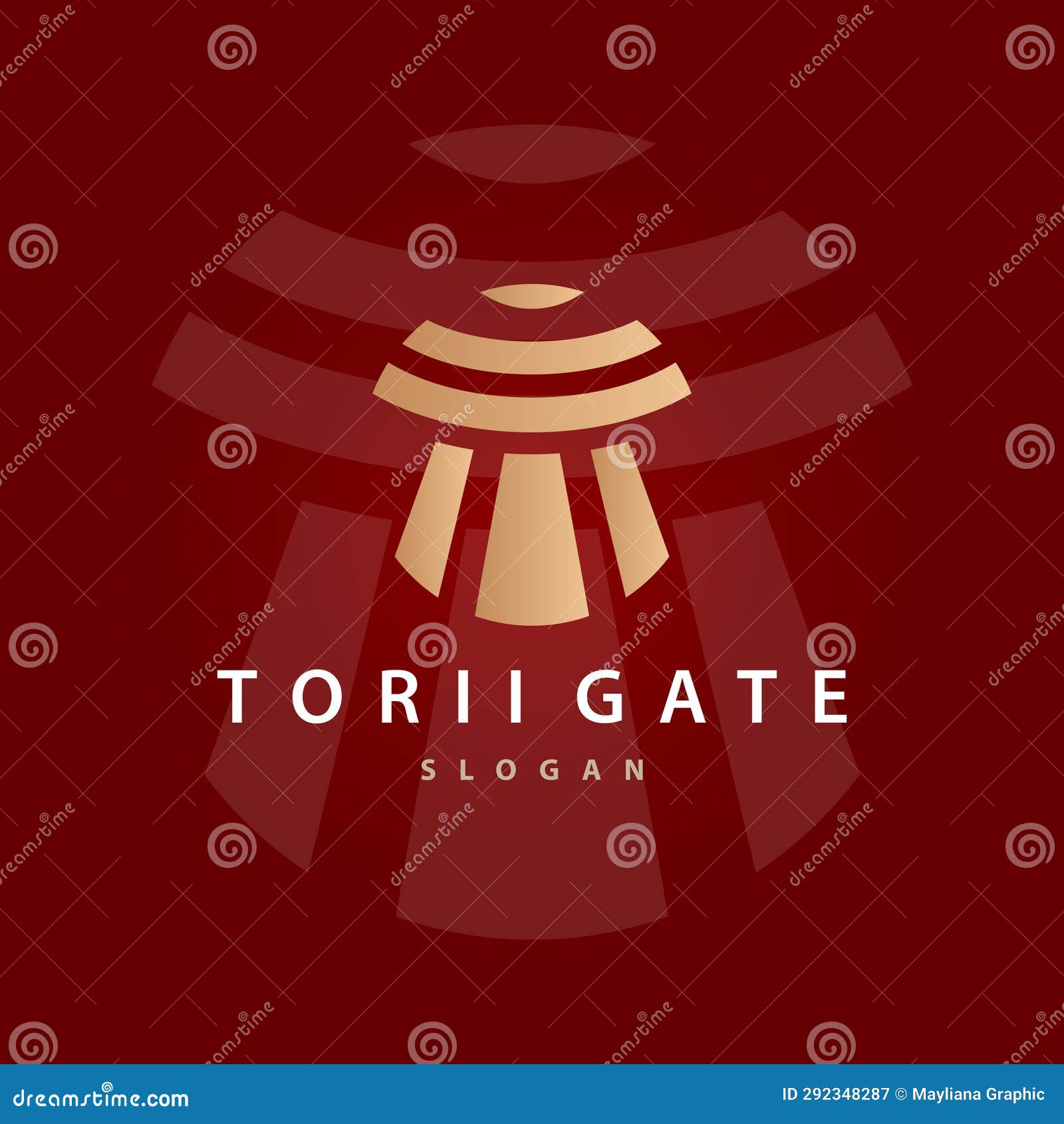 Torii Gate Logo Design Vector Minimalist Illustration Template Stock ...