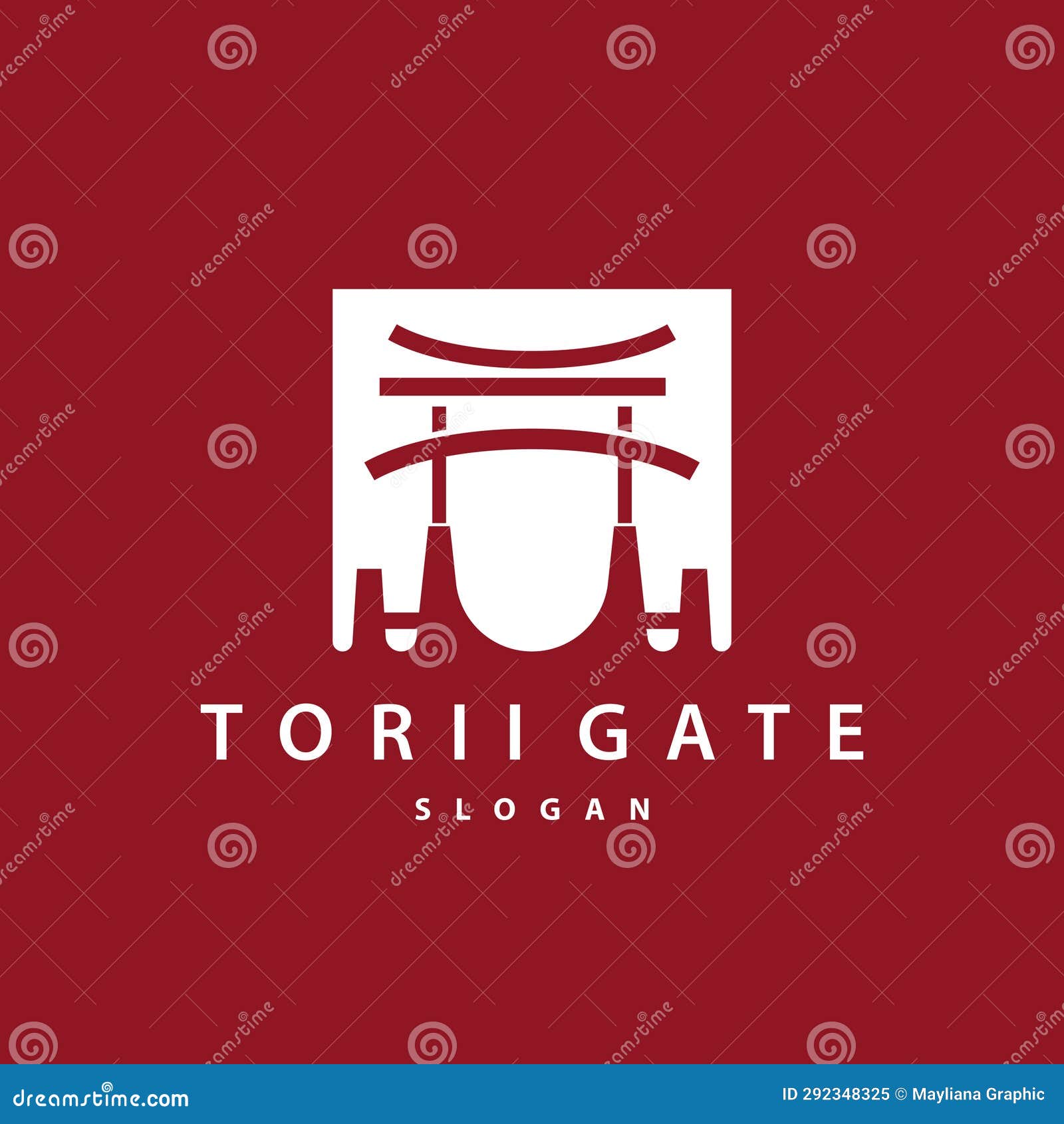 Torii Gate Logo Design Vector Minimalist Illustration Template Stock ...