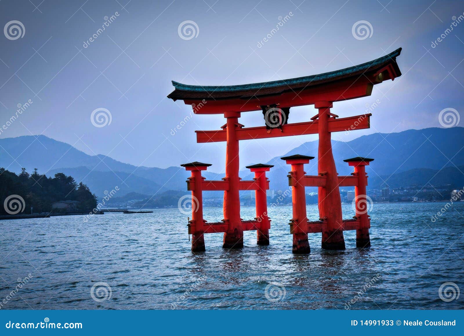 Torii Gate at Miyajima, Near Stock Image - Image of beauty ...