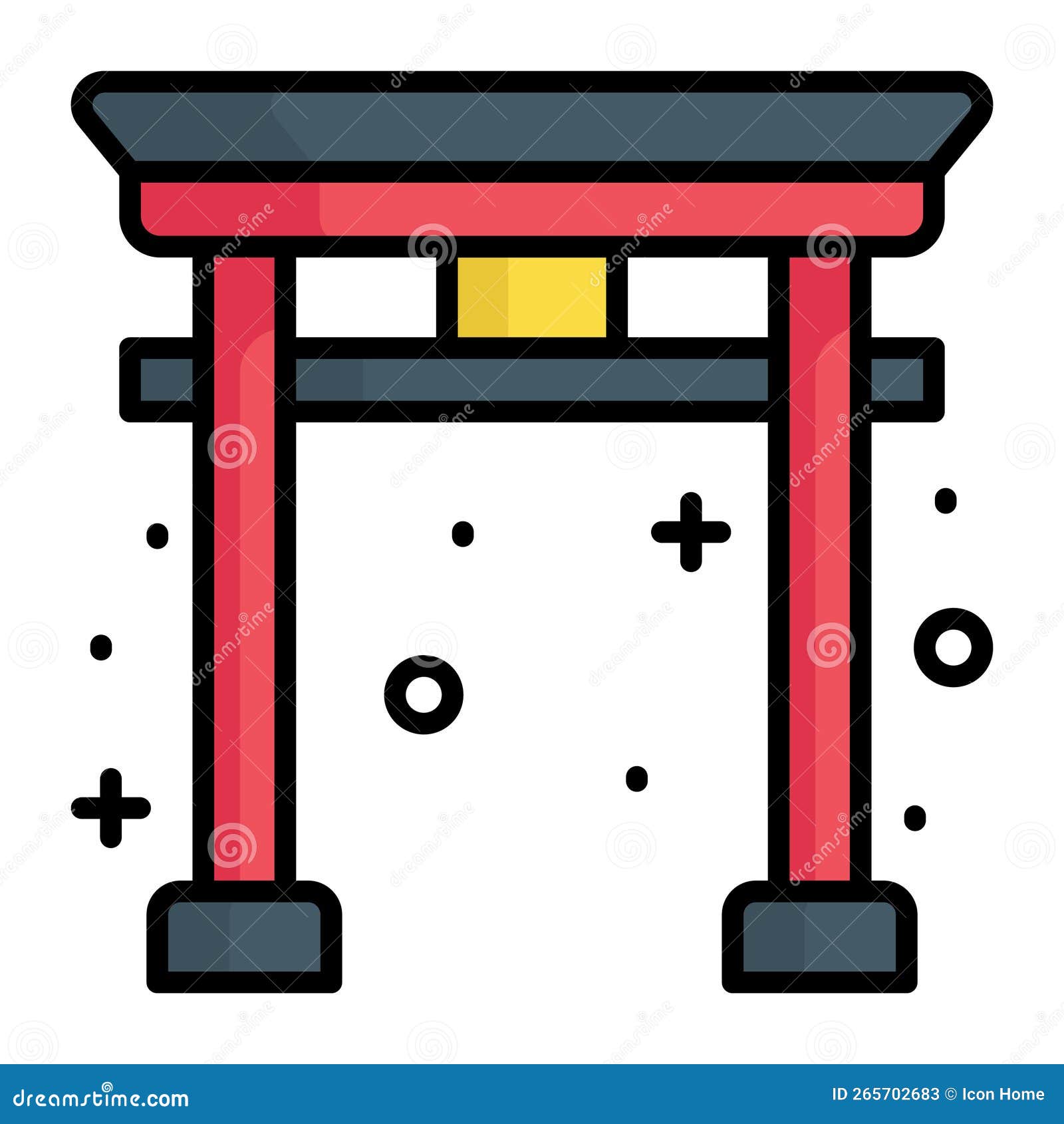 Torii Gate Vector Design in Modern Style Stock Vector - Illustration of ...
