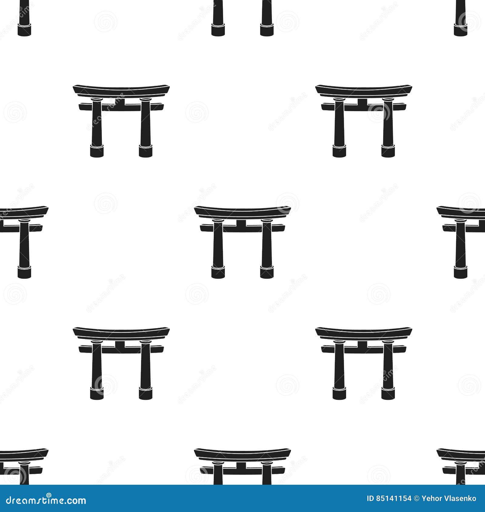 Torii Icon in Black Style Isolated on White Background. Religion ...