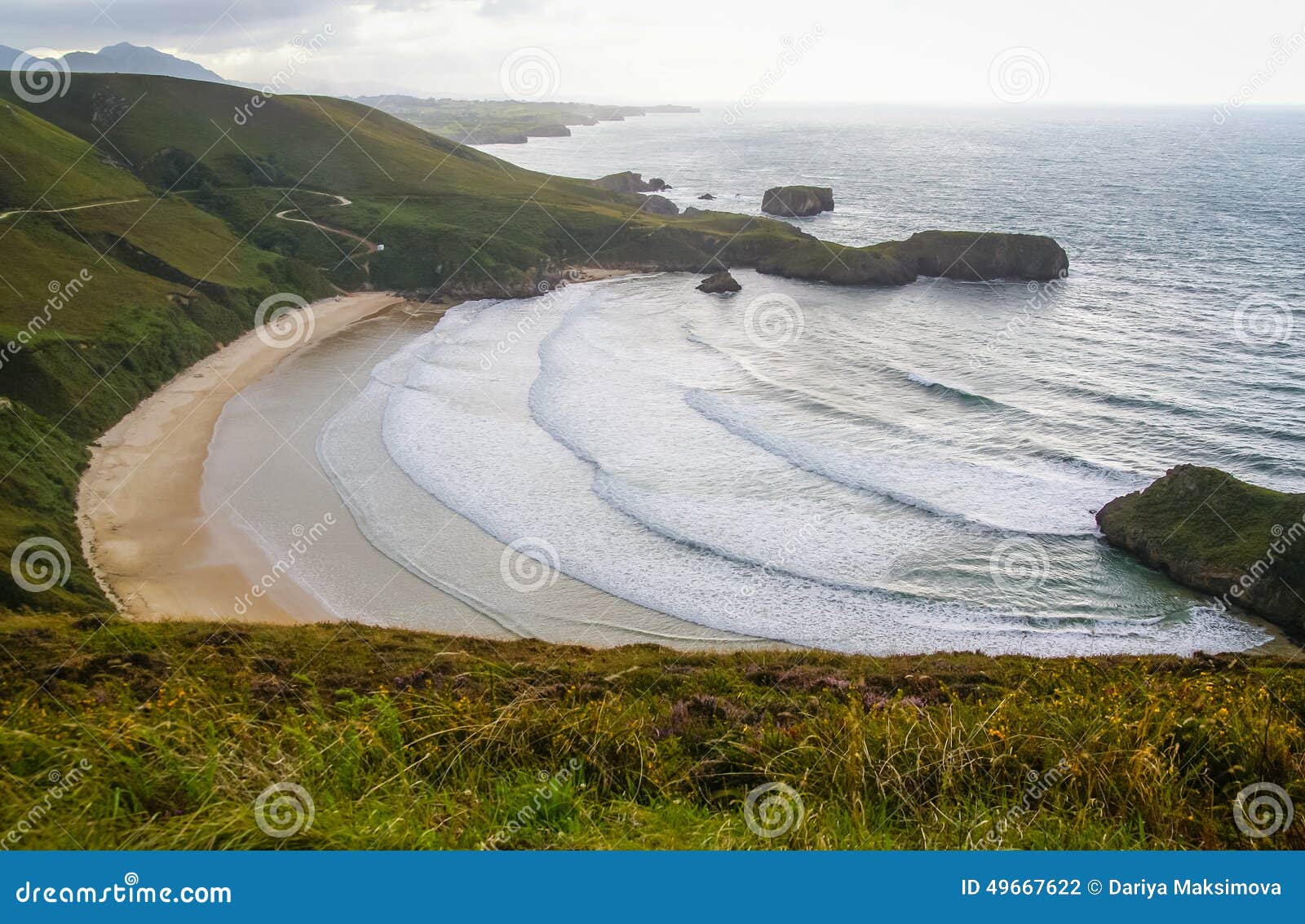 Torimbia Beach, Asturia, Spain Stock Photo - Image of llanes, asturian ...