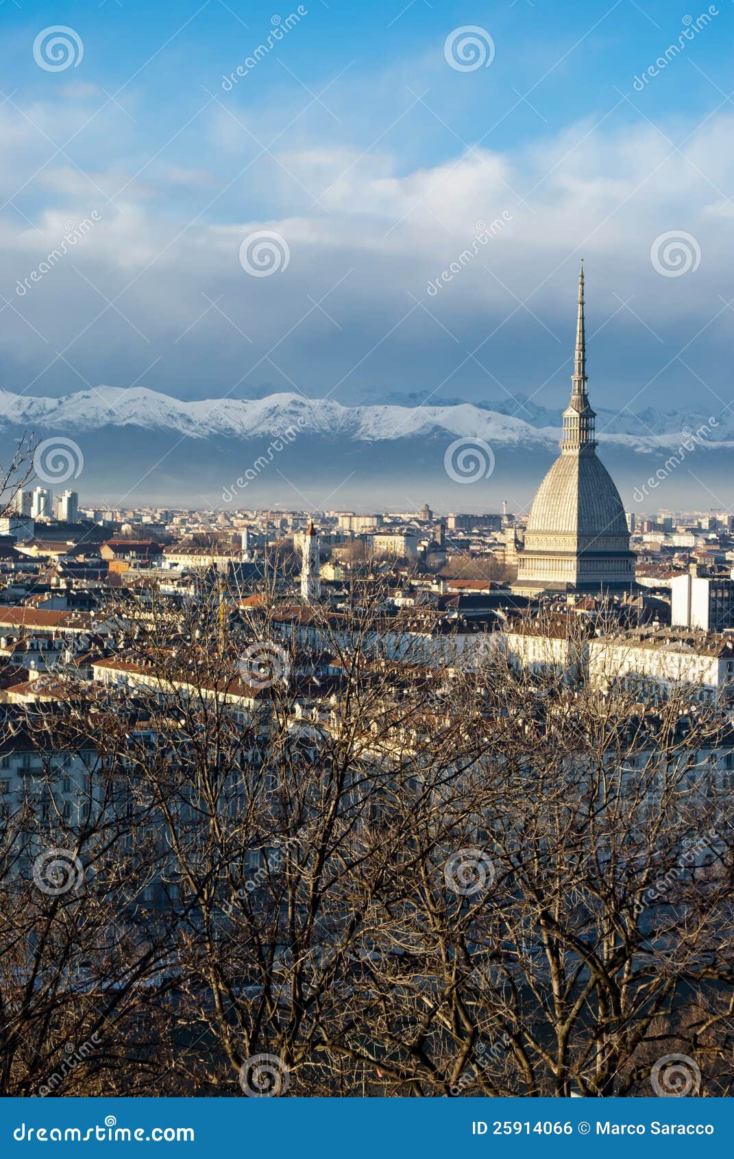 Torino (Turin) Panoramic View, Italy Stock Photo - Image of view, colle ...