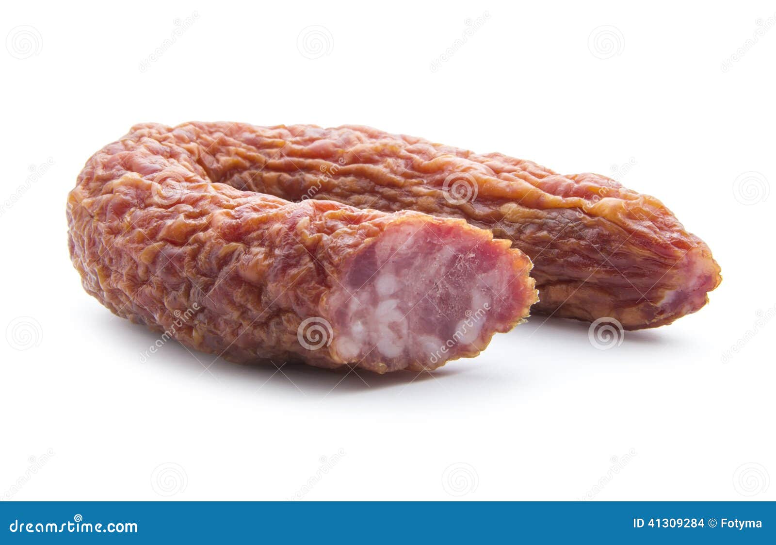 Torkad korv arkivfoto. Bild av kött, salami, bakgrund - 41309284