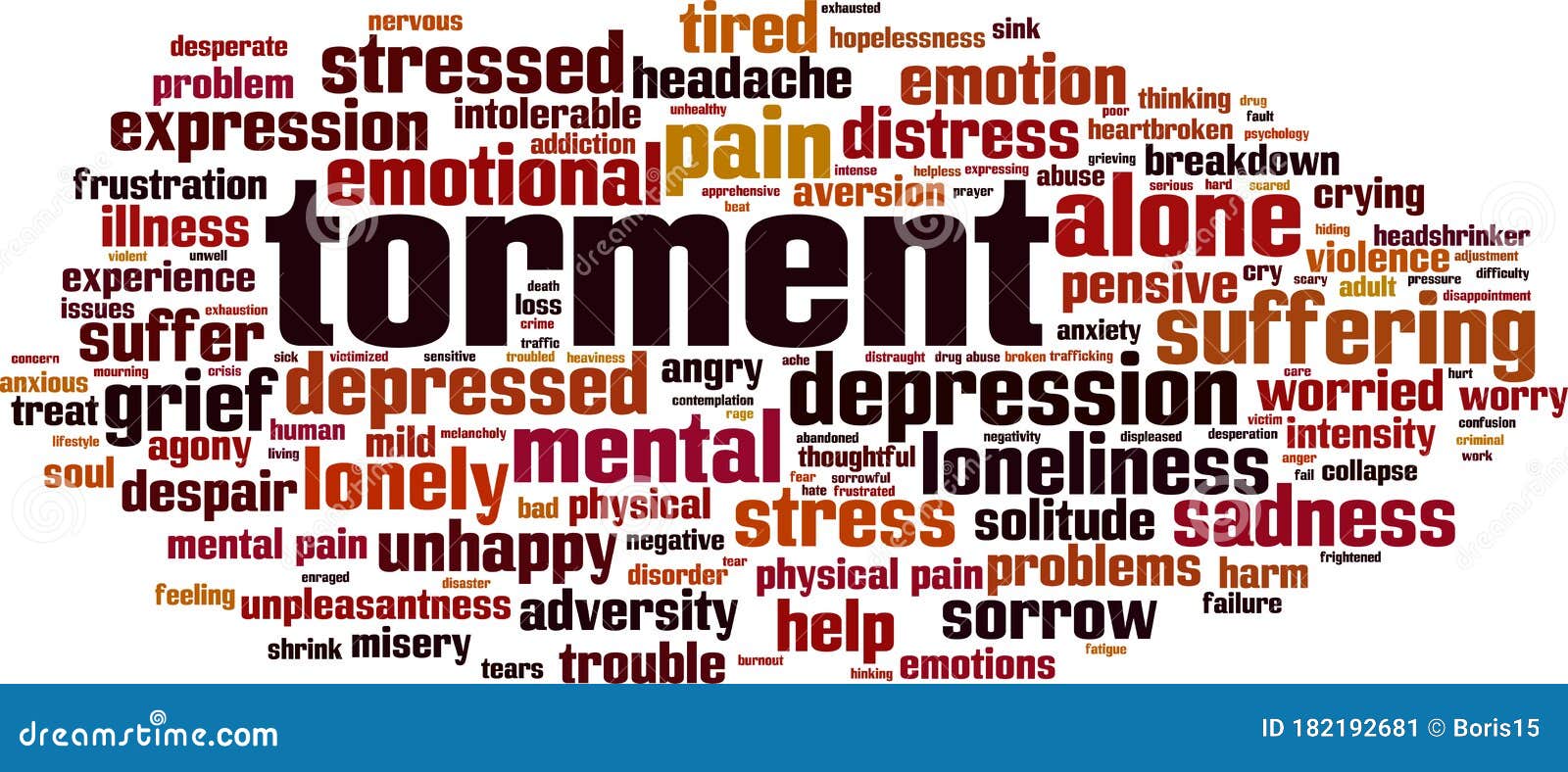 Torment word cloud stock vector. Illustration of concept - 182192681