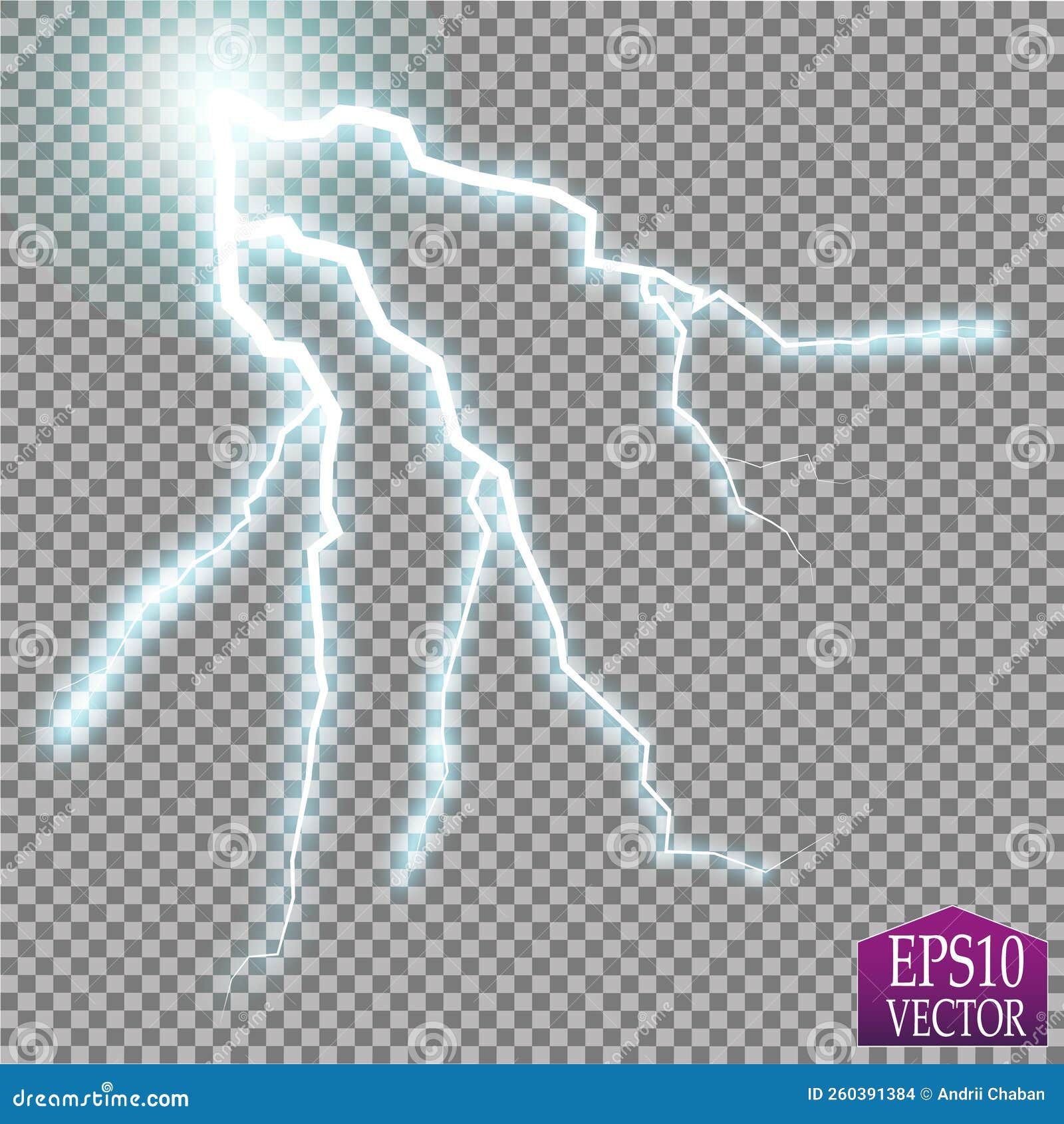 Tormenta Con Rayo Aislado En Fondo Transparente. Ilustración del Vector ...