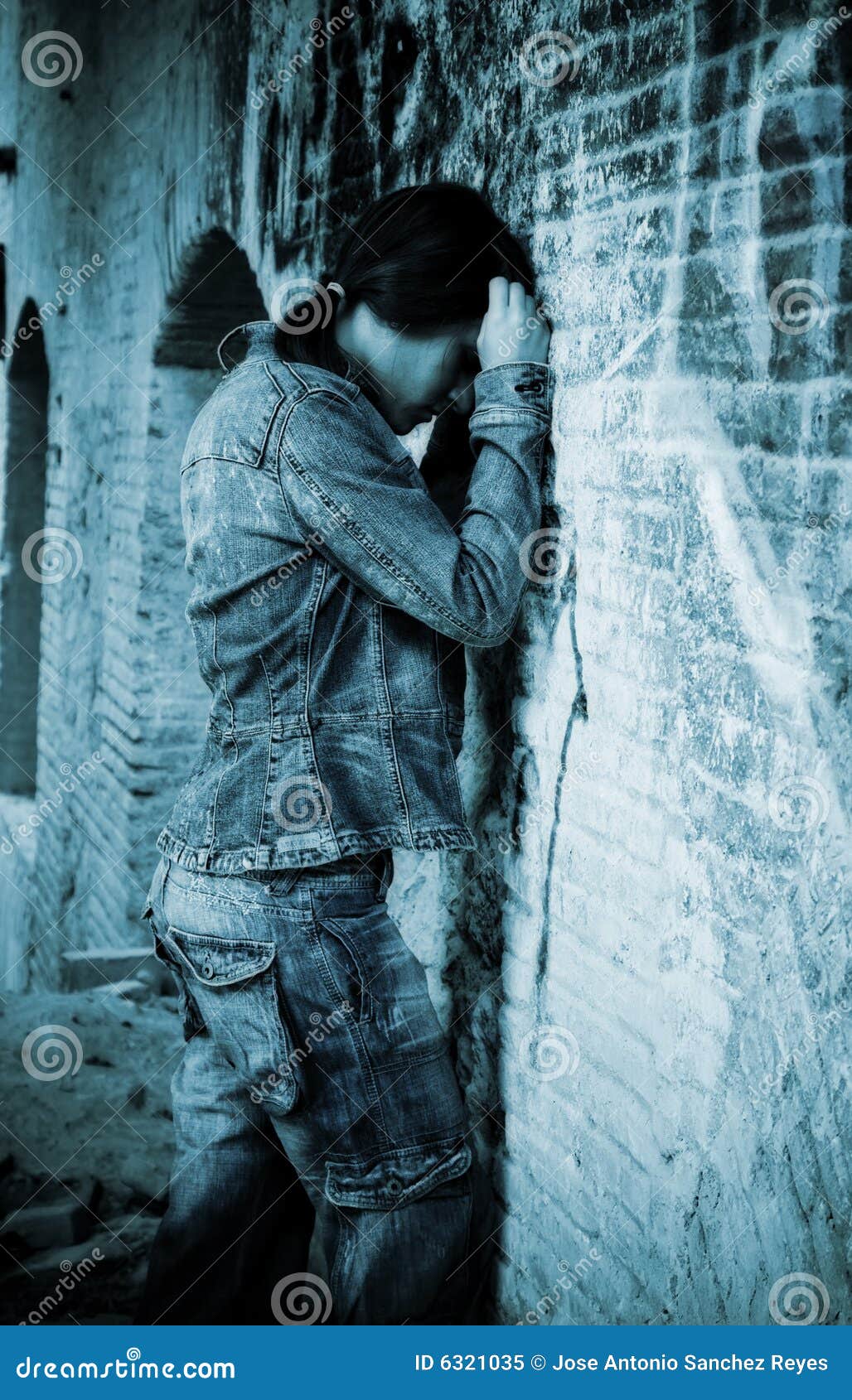 Tormented young woman stock image. Image of females, girl - 6321035