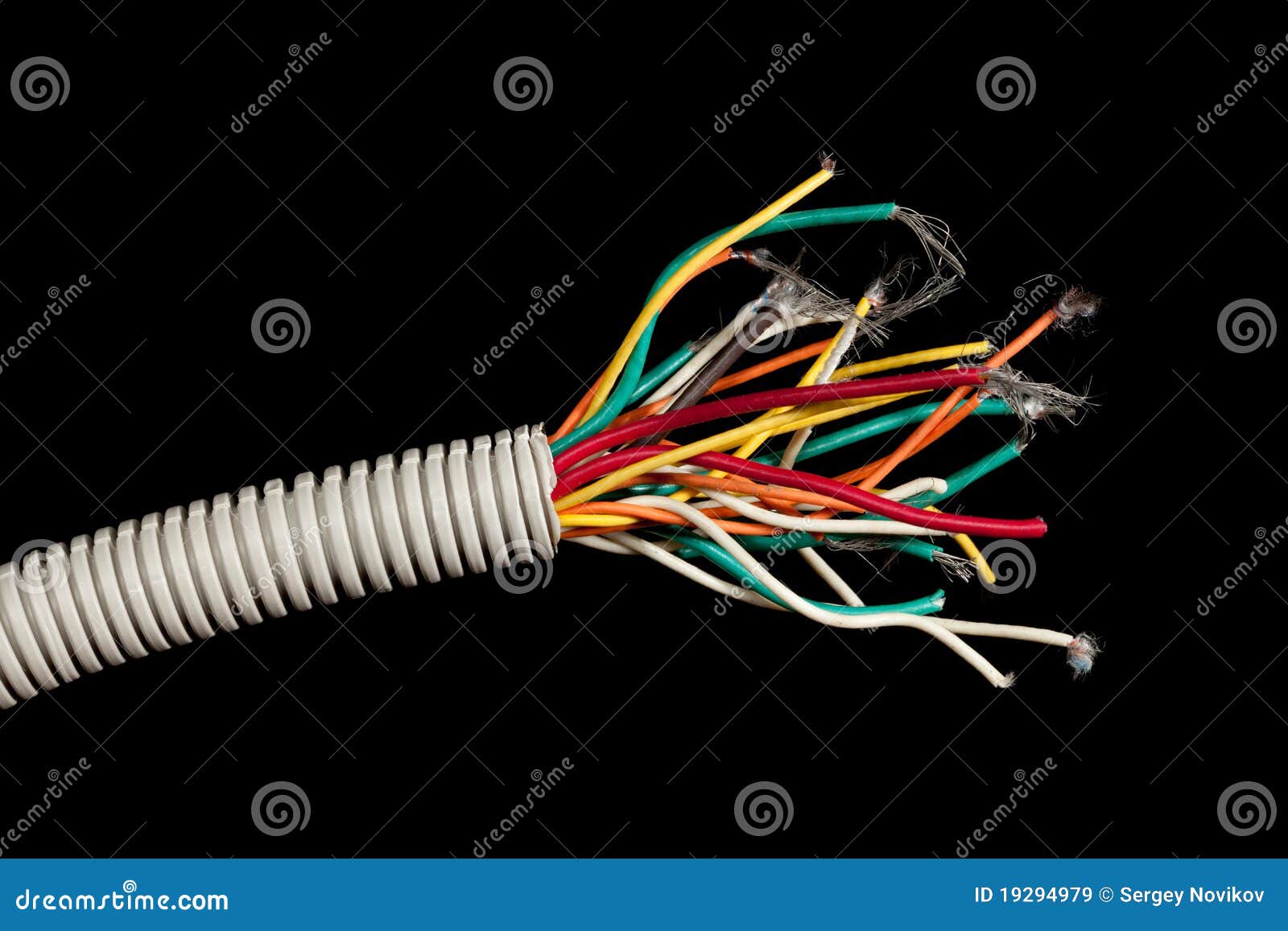 Torn apart cable stock image. Image of line, electricity - 19294979