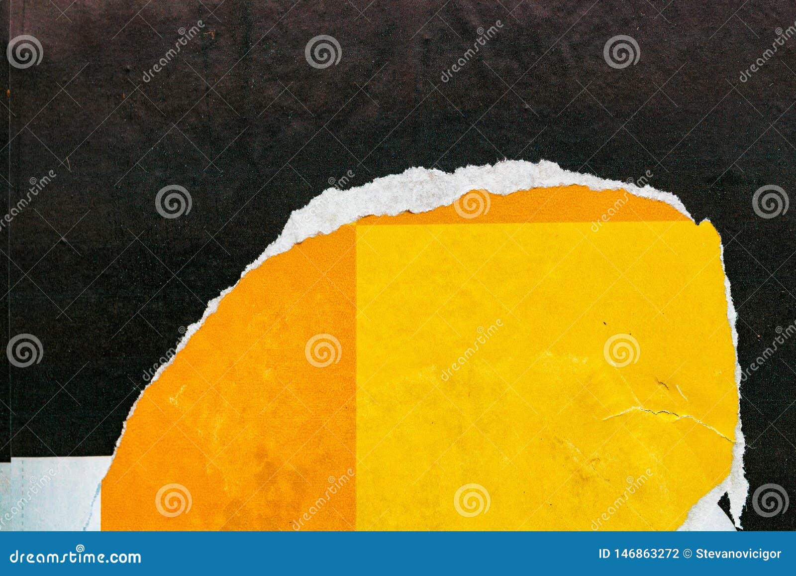 Torn Billboard Poster Paper Background Stock Photo - Image of glued ...