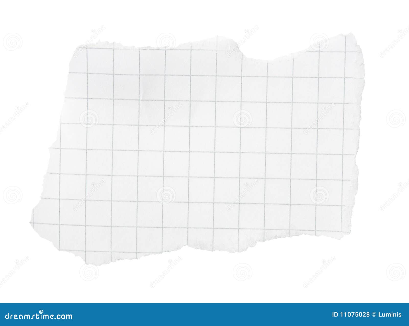 Torn Bit of Squared Paper stock photo. Image of notification - 11075028