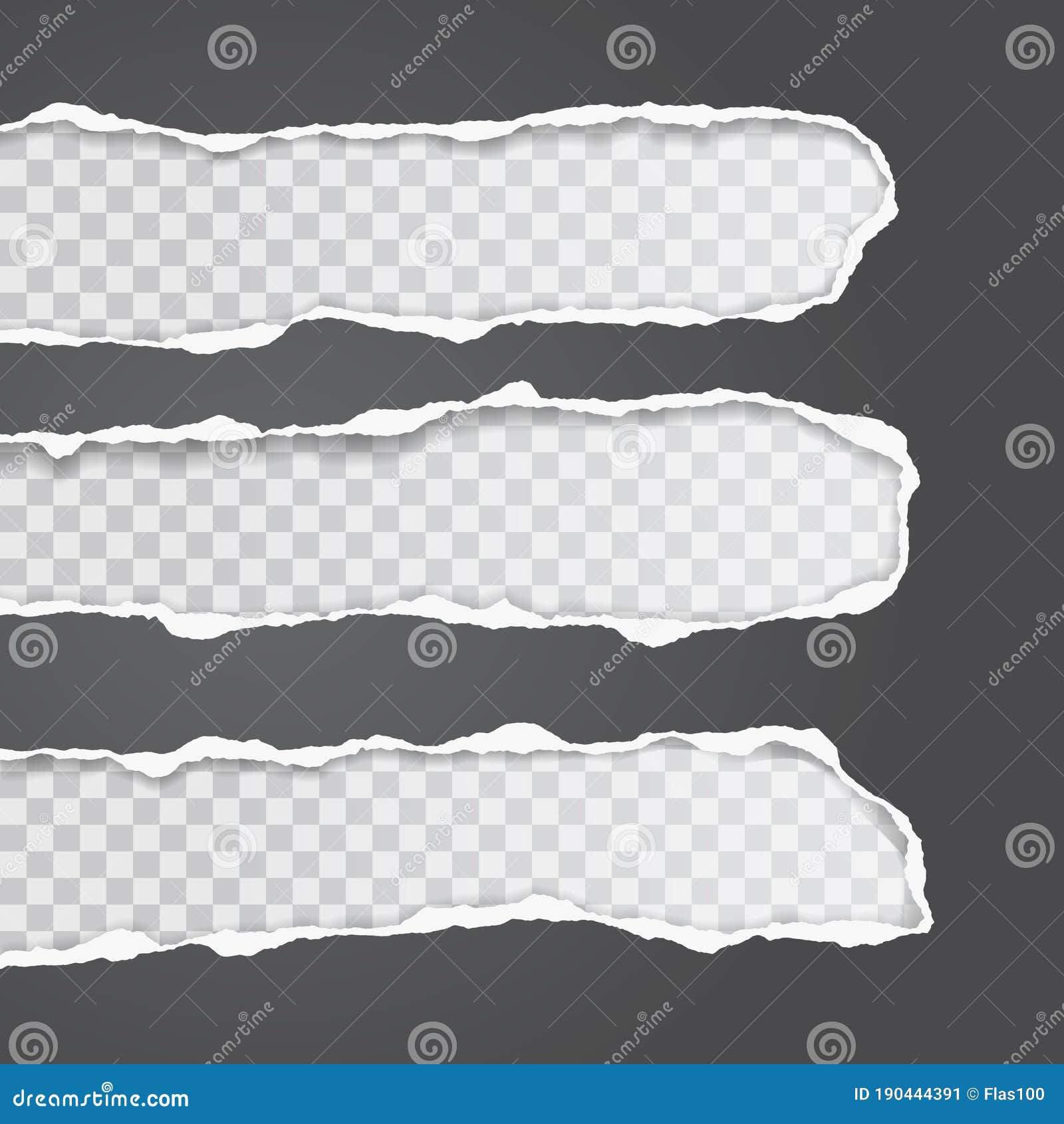 Torn of Black and Horizontal Paper Holes with Soft Shadow, Frames for ...