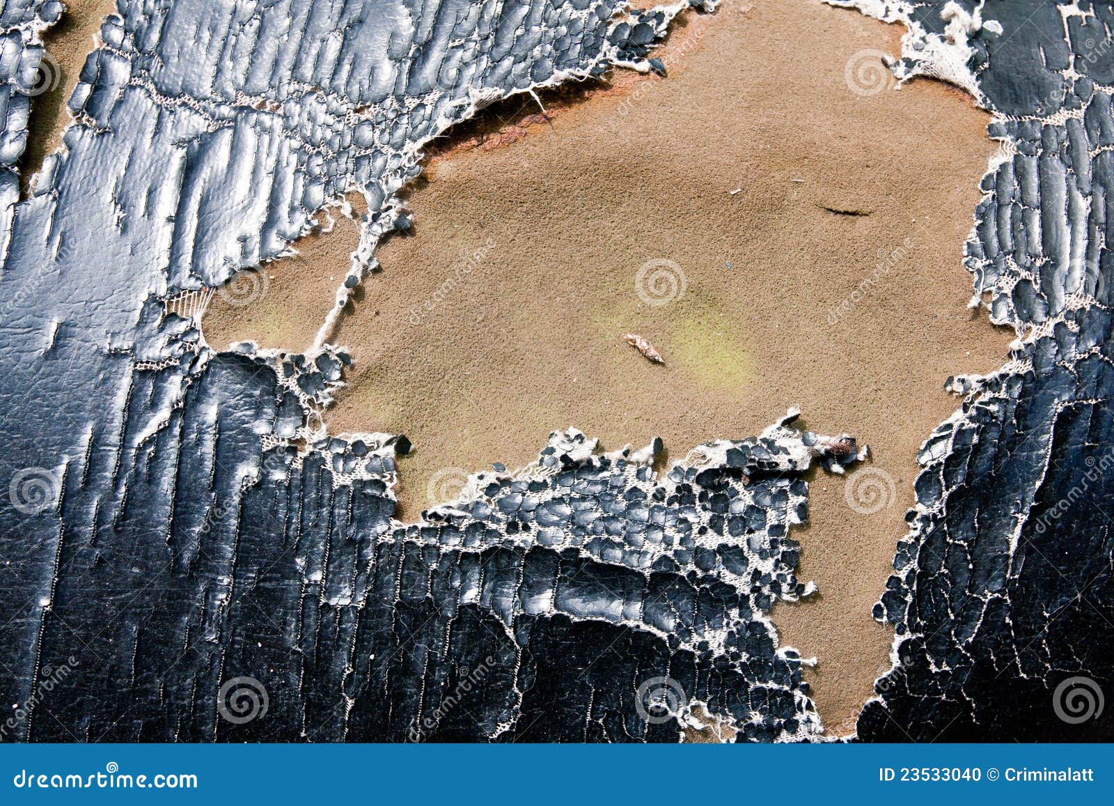 Torn black leather stock photo. Image of antique, material - 23533040