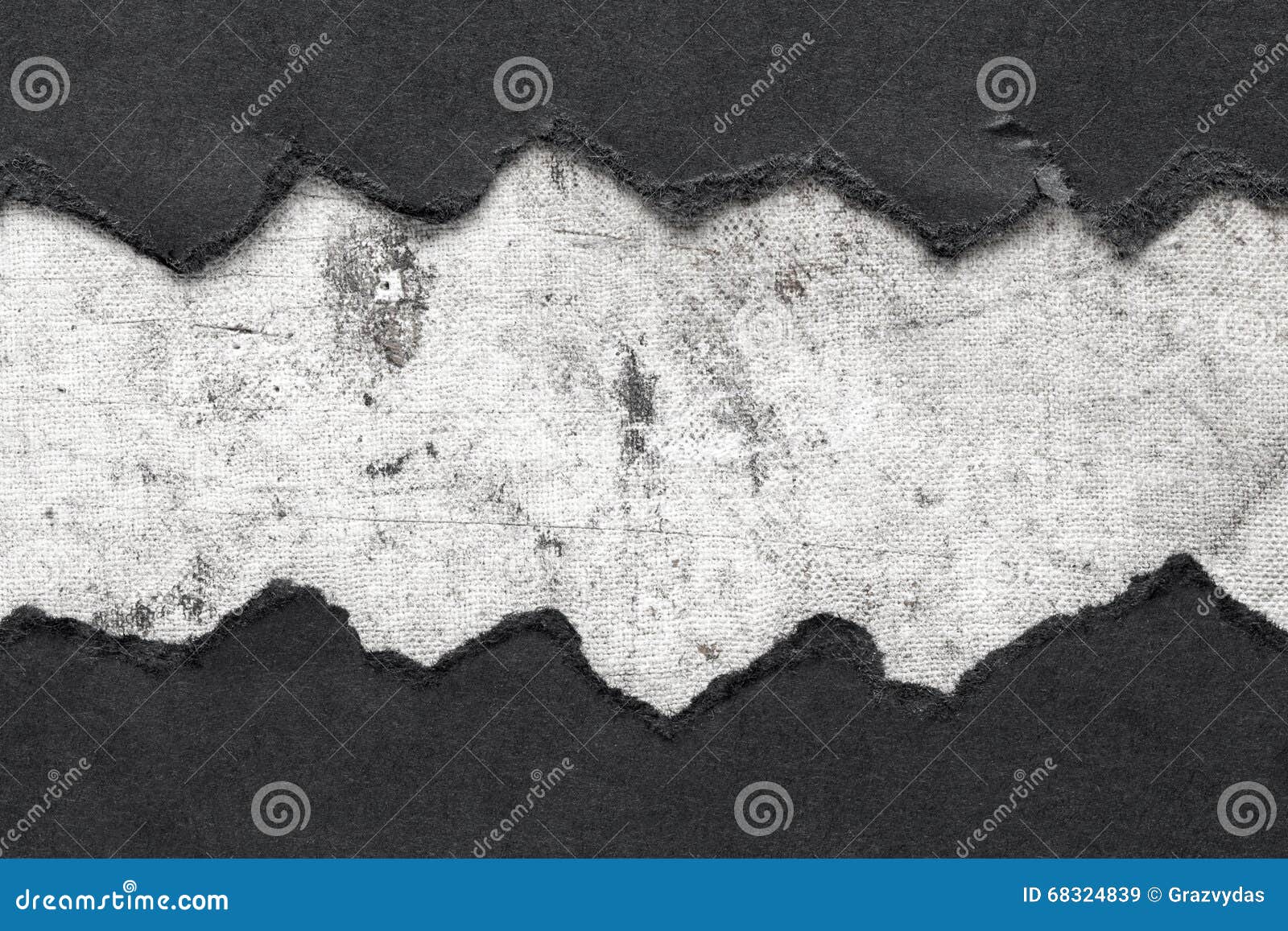 Torn Black Paper with a Dirty Canvas Stock Image - Image of advertising ...