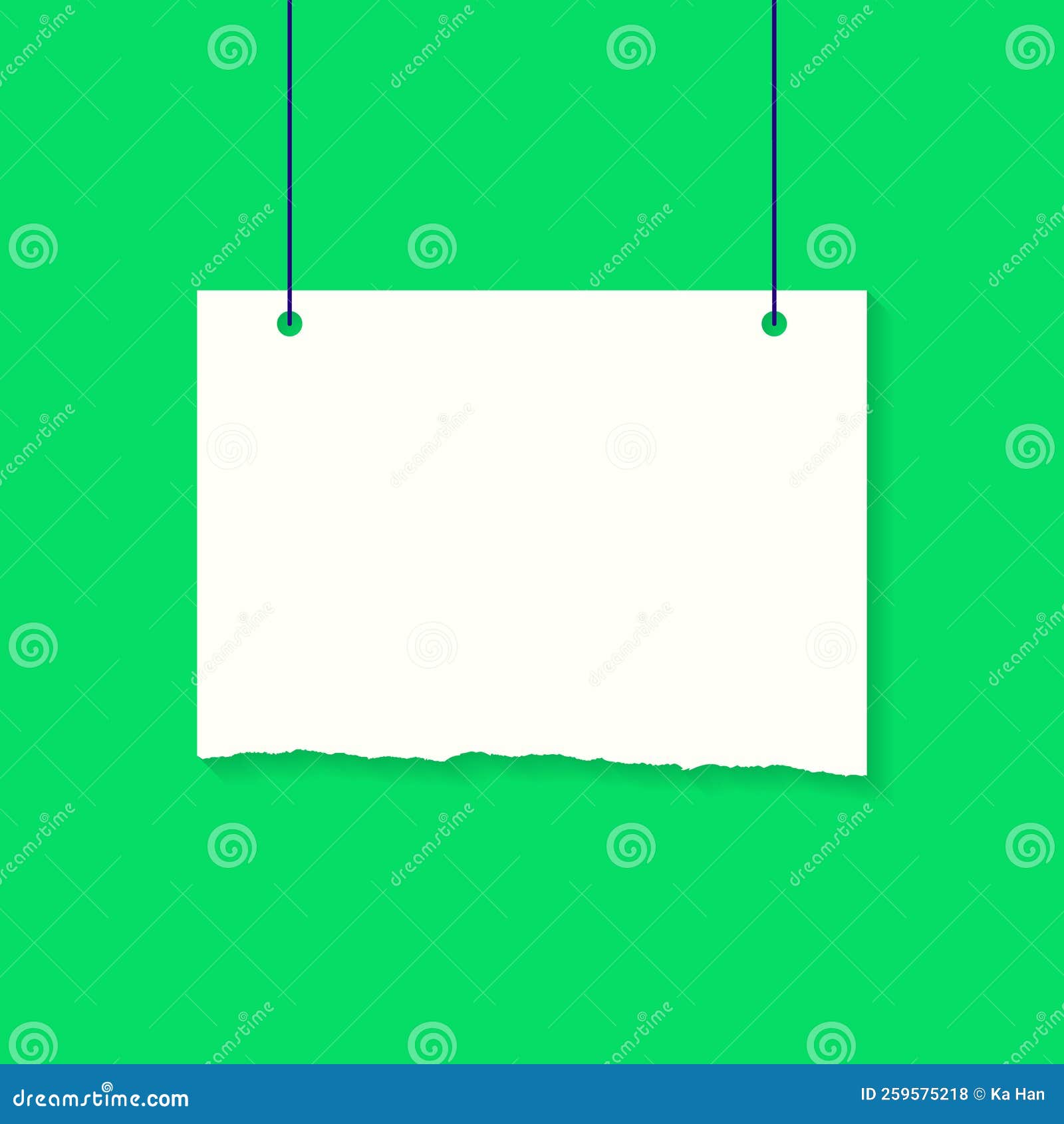 Torn Blank Paper, Sticky Note Icon Vector in Flat Style Stock Vector ...