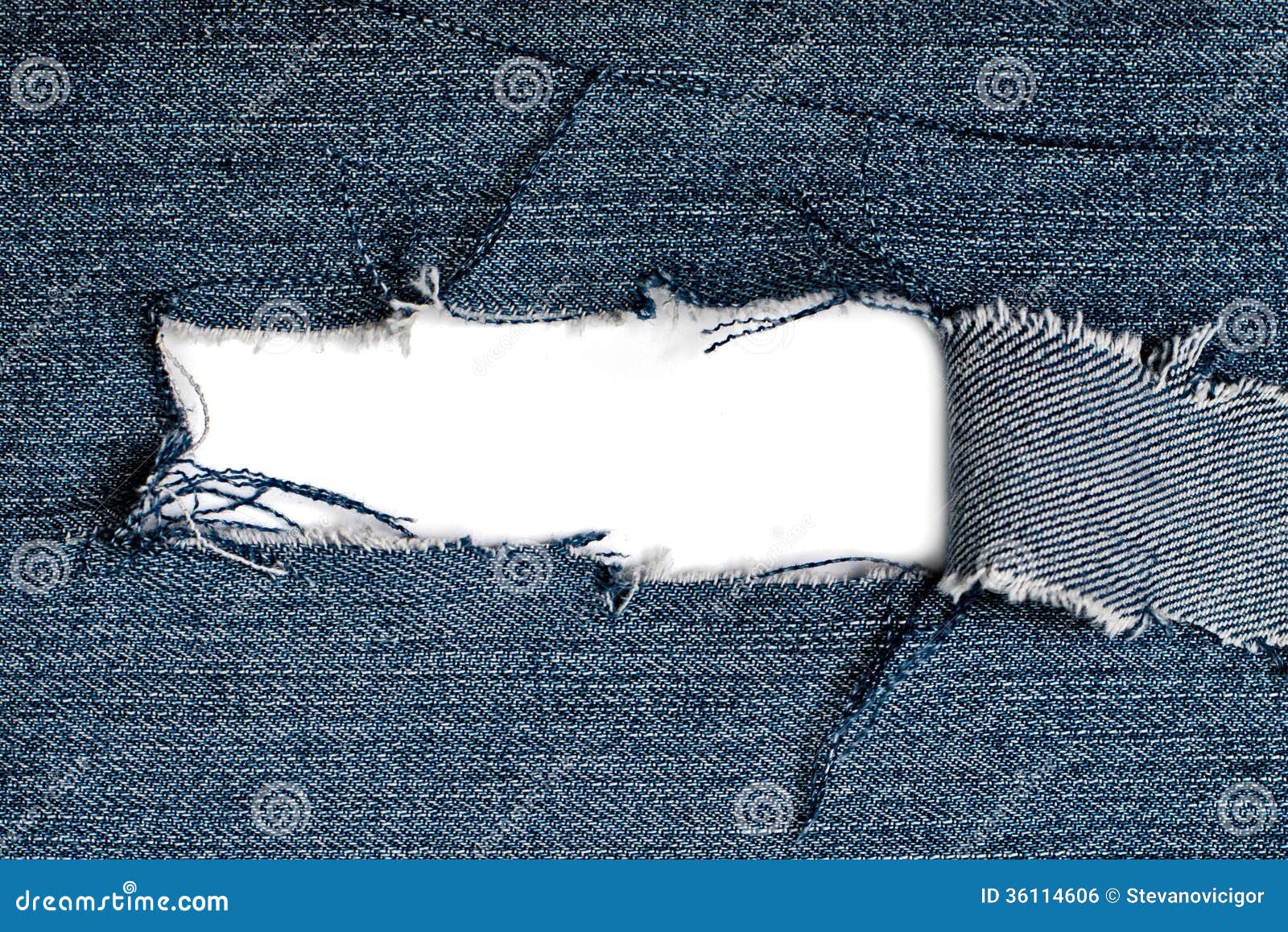 Torn blue jeans texture stock photo. Image of material - 36114606