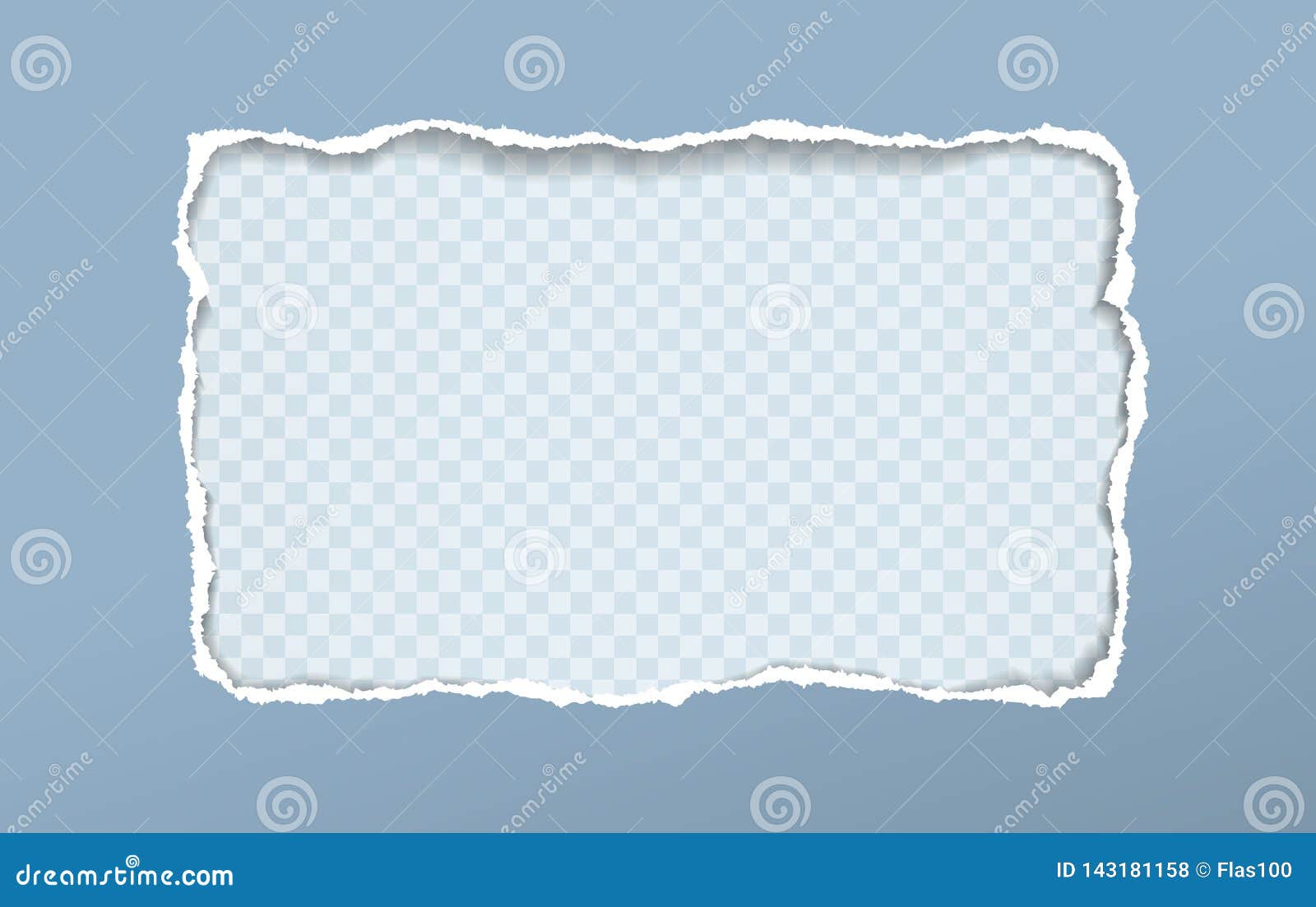 Torn Blue Paper Edge. Rip Page. Ripped Border Of Texture. Destruction ...