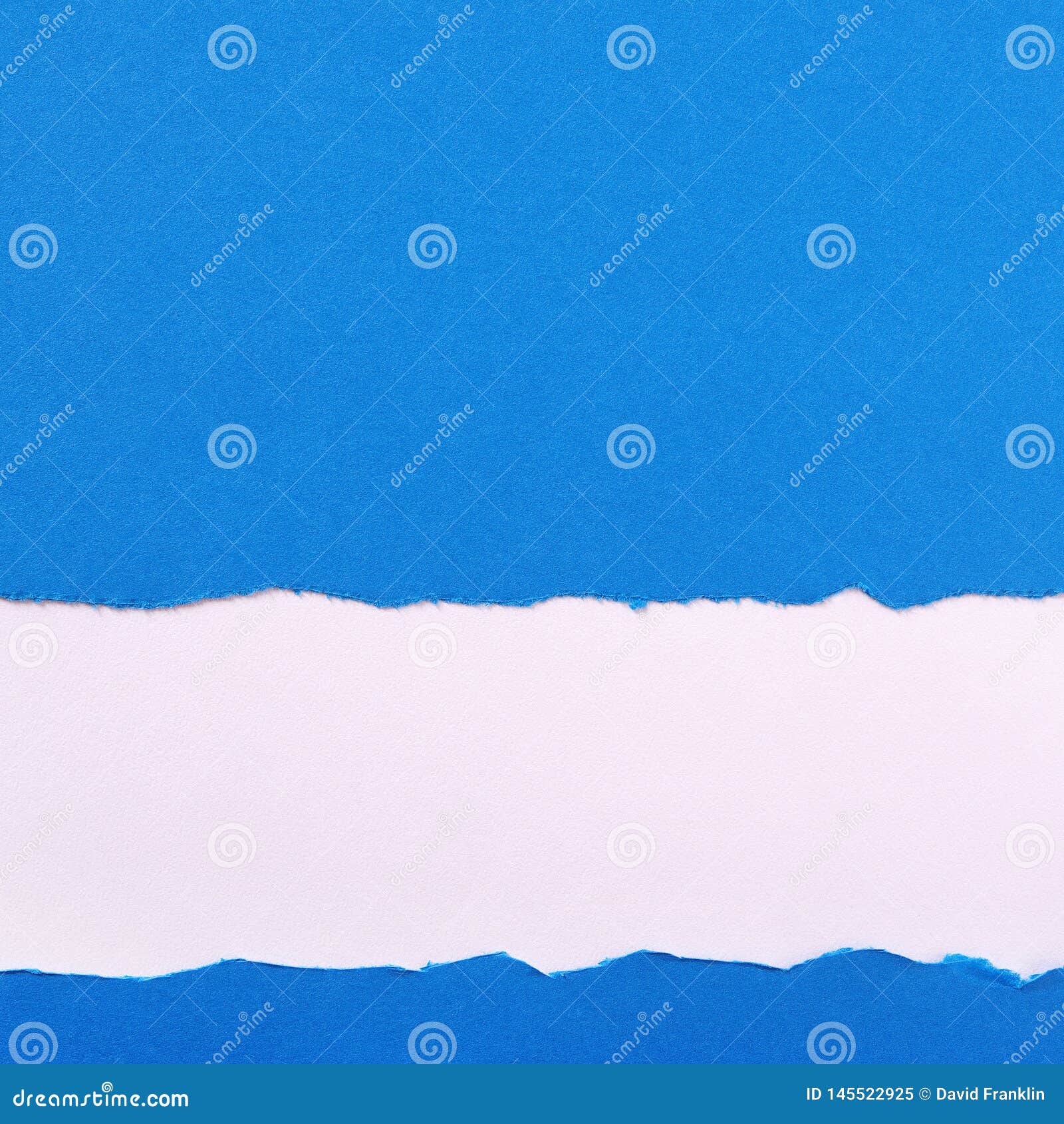 Torn Blue Paper Strip Ragged Edge Border Frame Square Stock Image ...