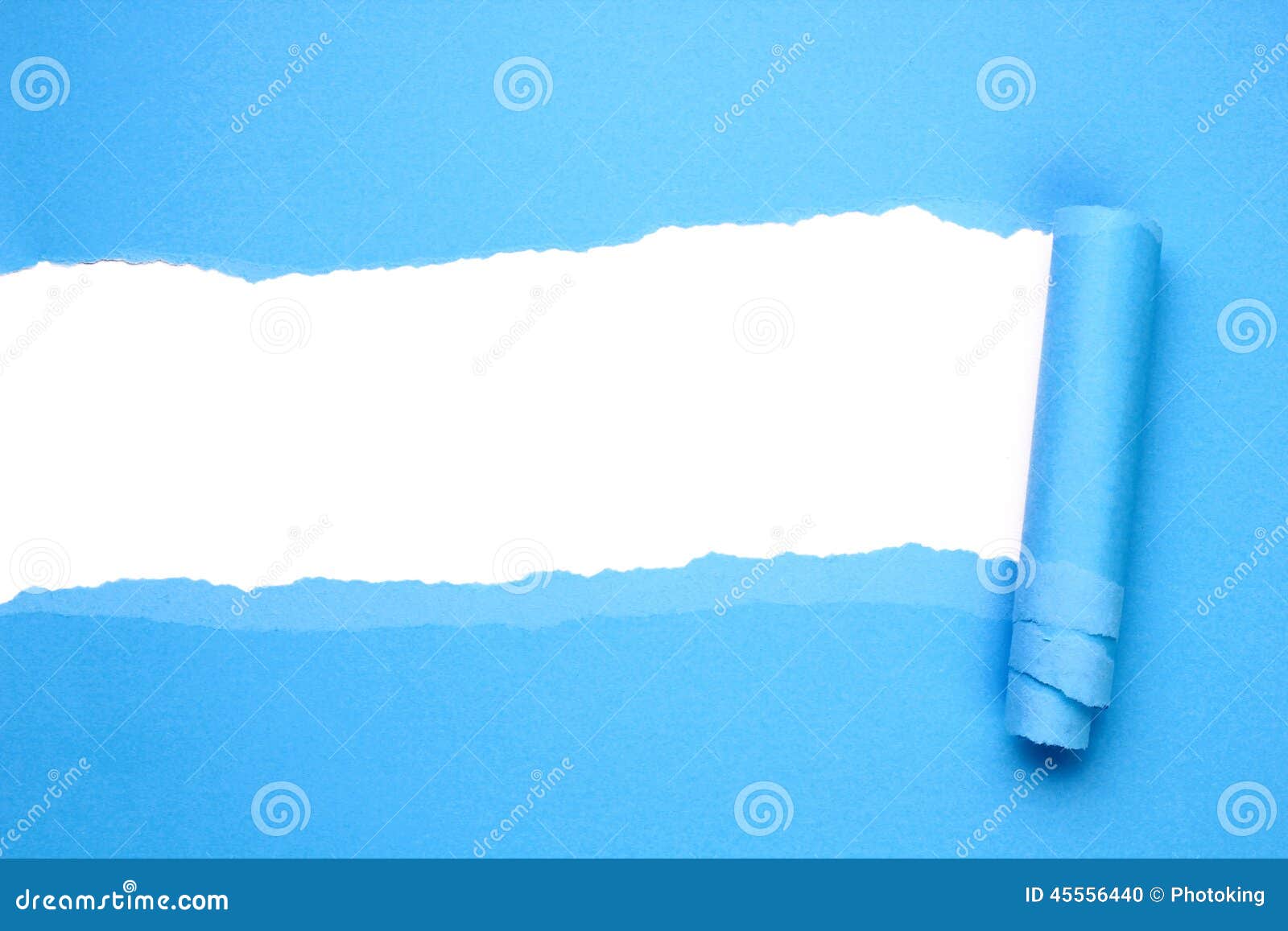 Torn blue paper stock photo. Image of note, blank, concept - 45556440