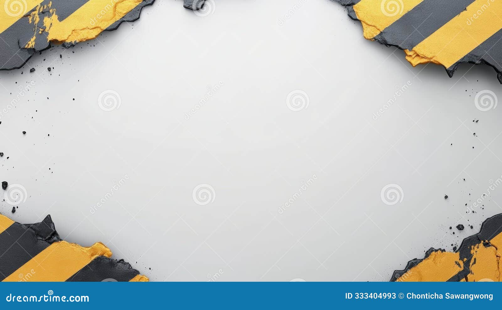 A Torn Border Design with Yellow-black Stripes, Ideal for Backgrounds ...