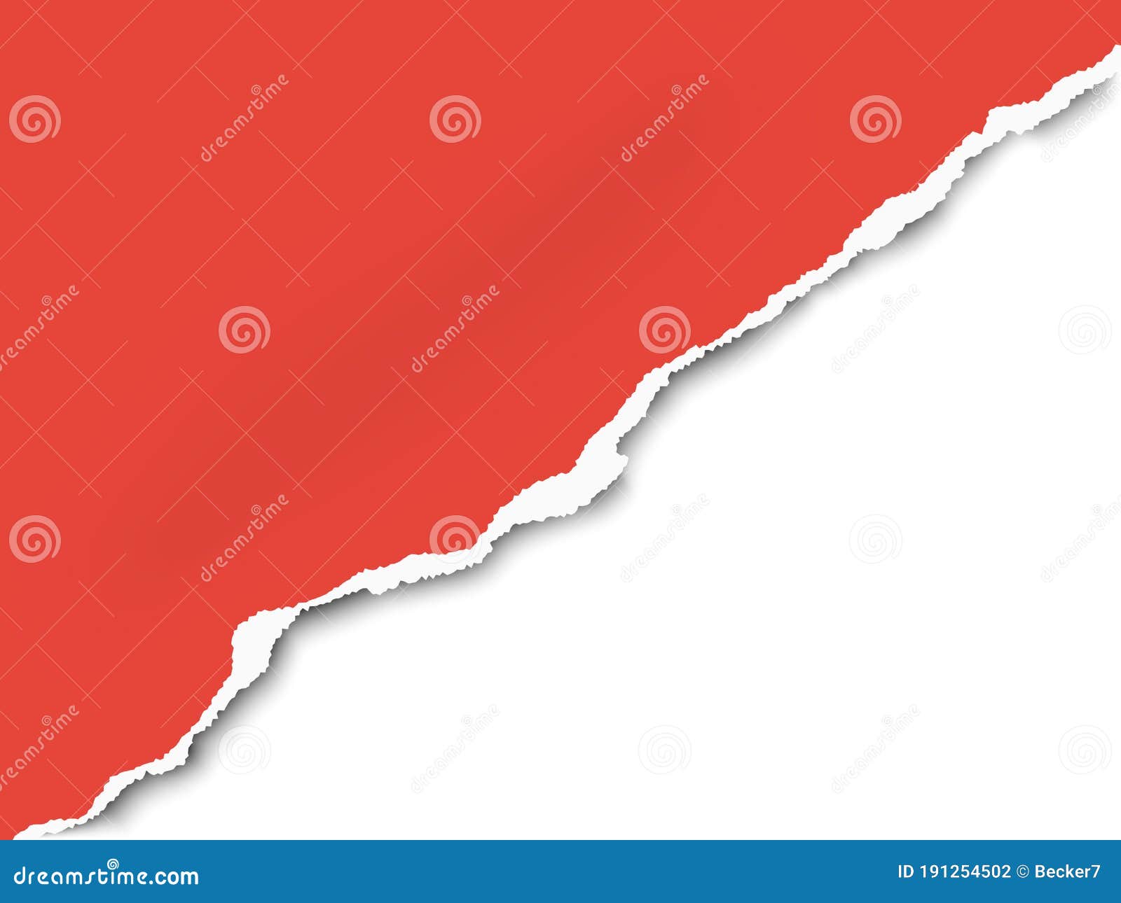 Torn Bottom Right Part of Sheet of Red Paper. Vector Paper Mockup Stock ...