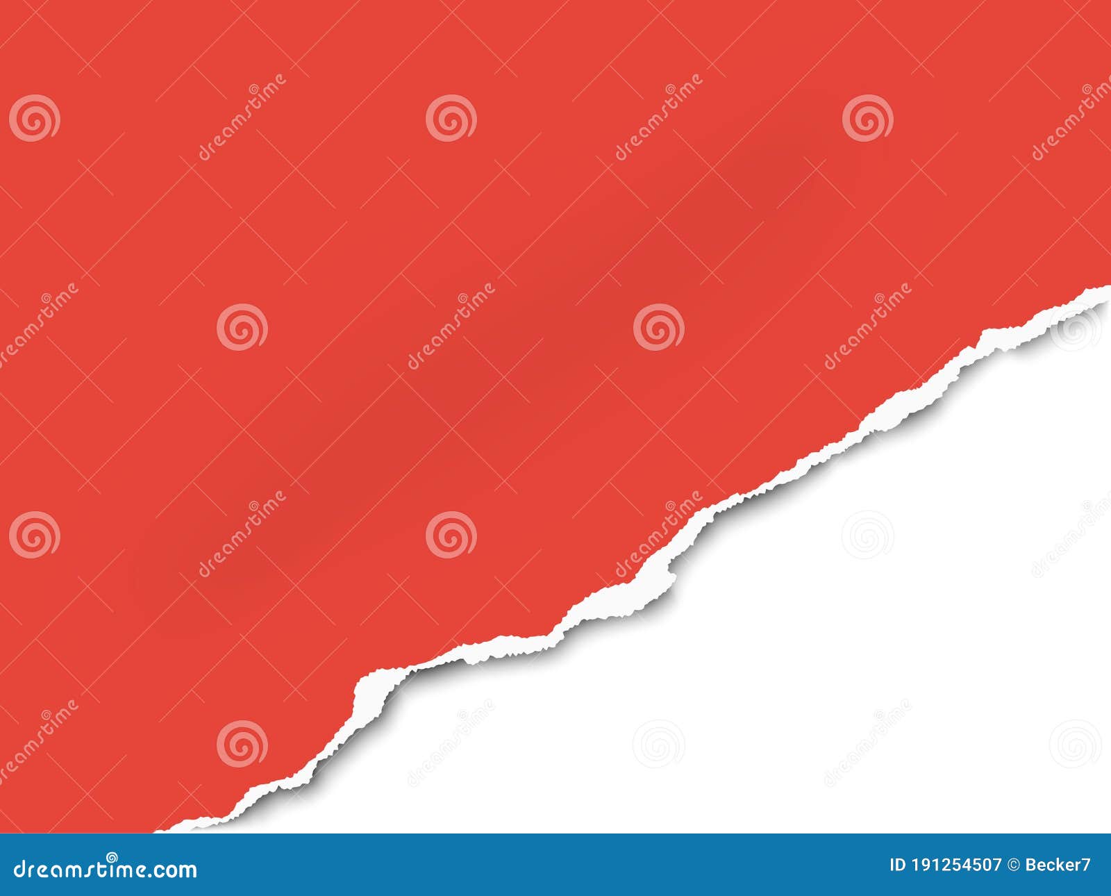 Torn Bottom Right Part of Sheet of Red Paper. Vector Template Paper ...