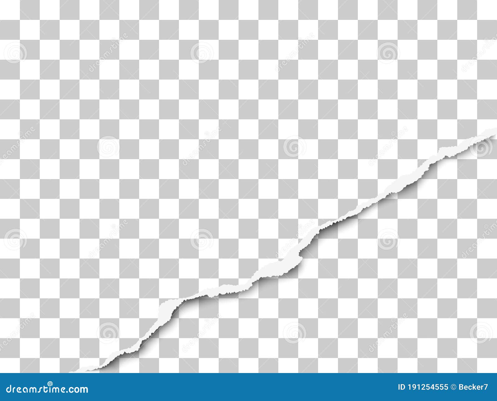 Torn Bottom Right Part of Sheet of Transparent Paper. Vector Template ...