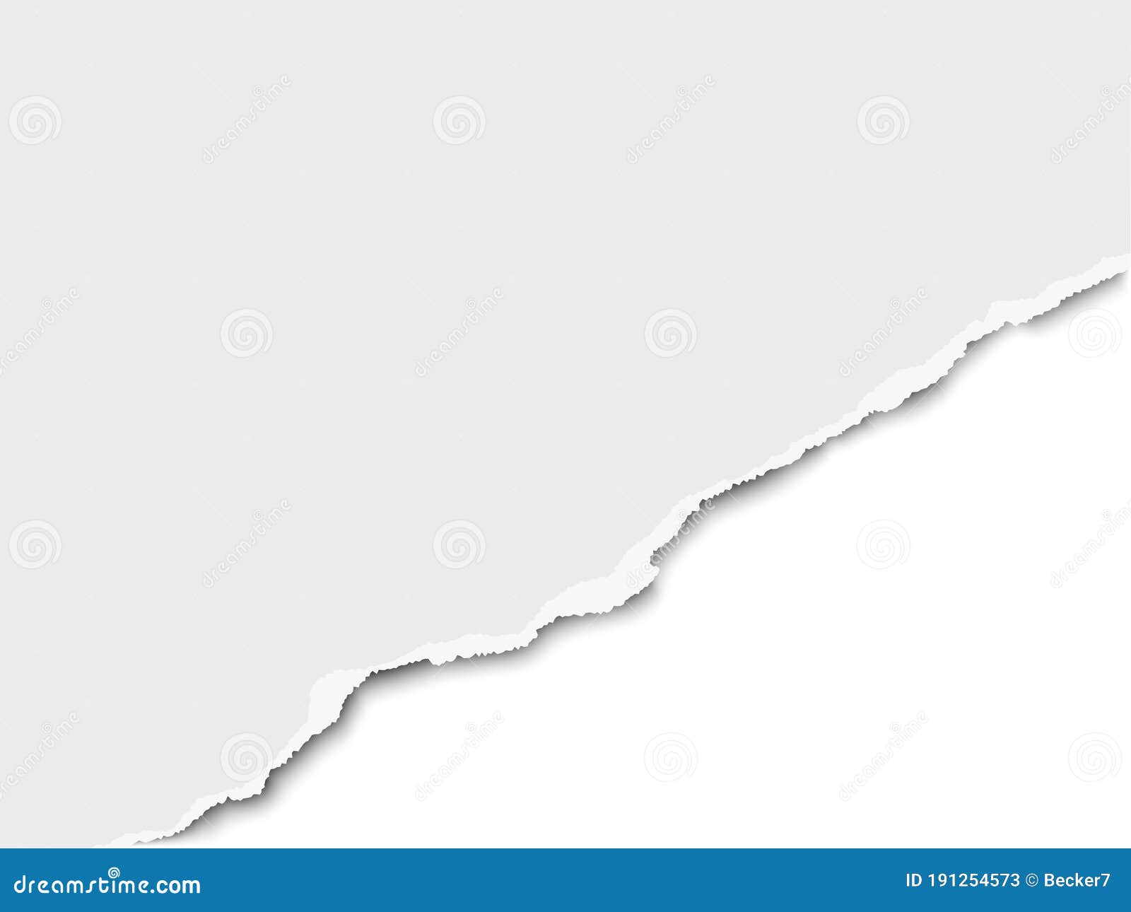 Torn Bottom Right Part Of Sheet Of White Paper With White Background ...