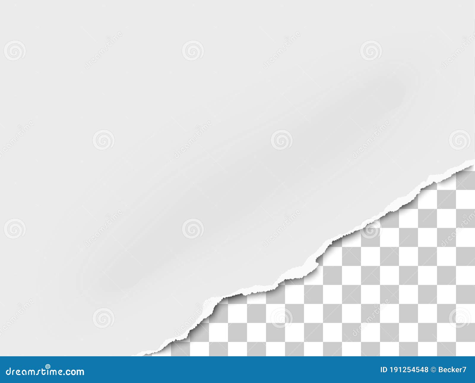 Torn Bottom Right Part of Sheet of White Paper. Vector Template Paper ...