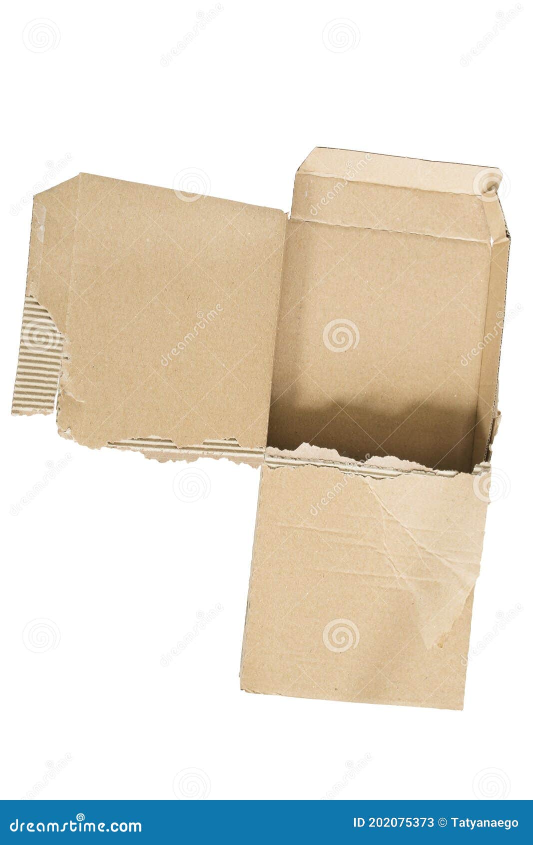 Torn box isolated stock image. Image of cardboard, package - 202075373