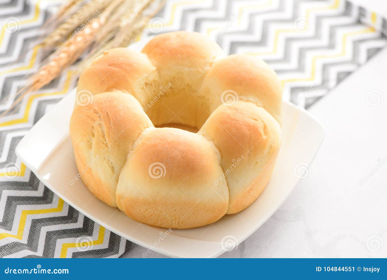 Torn Bread with Wheat, Hand Made Bread Stock Image - Image of hand ...