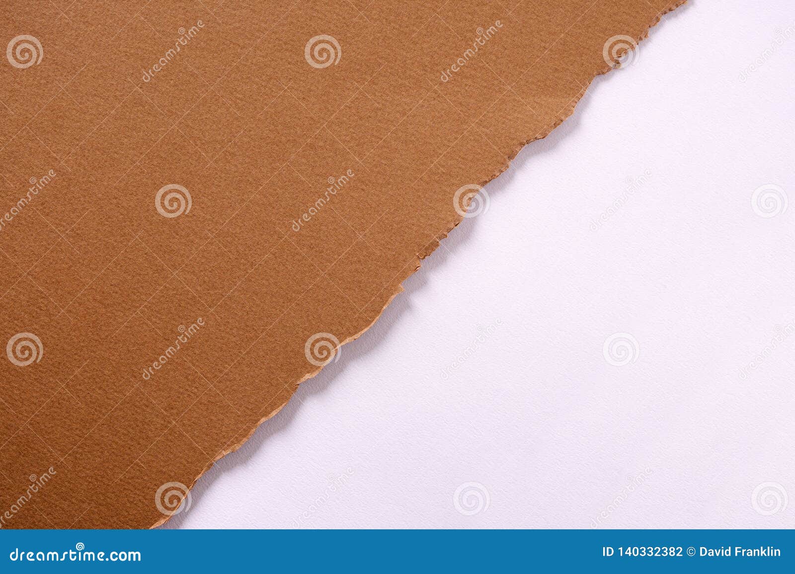 Torn Brown Paper Diagonal Strip White Background Stock Photo - Image of ...